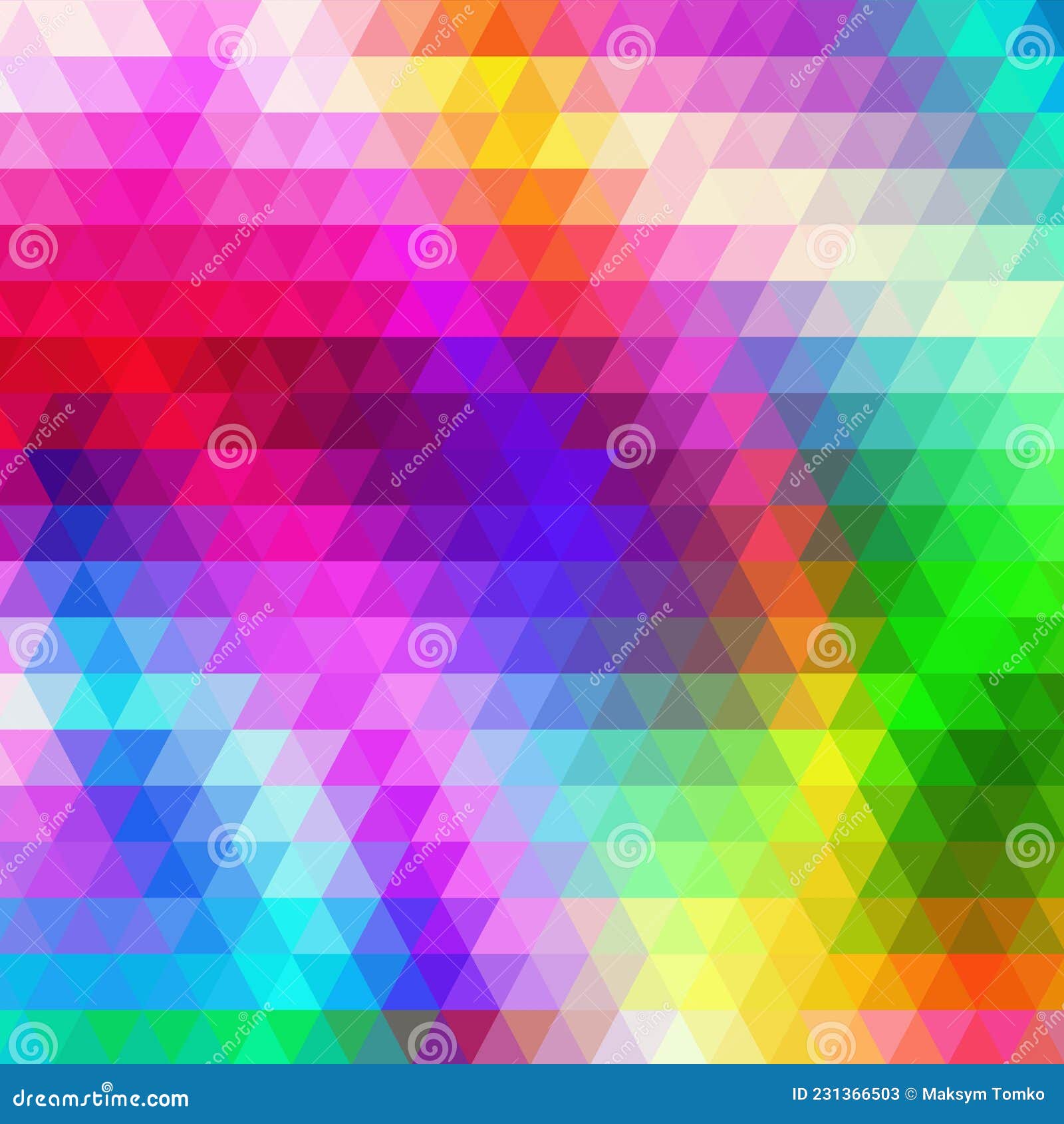 Abstract Rainbow Background Consisting of Colored Triangles. Eps 10 ...