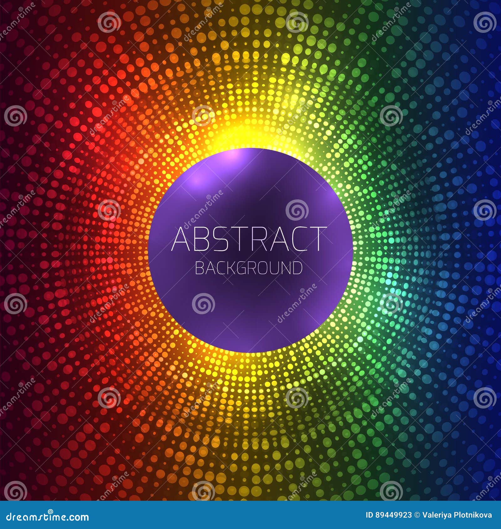 Abstract Rainbow Background with Halftones and Place for Text. Stock Vector - Illustration of ...