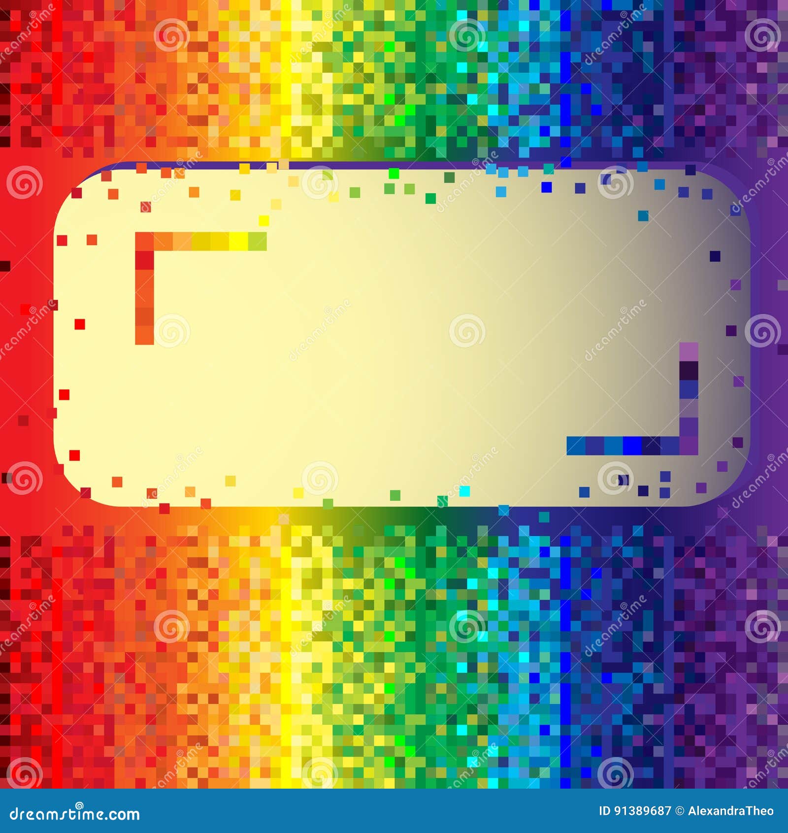 Abstract Rainbow Background with Label Stock Vector - Illustration of ...