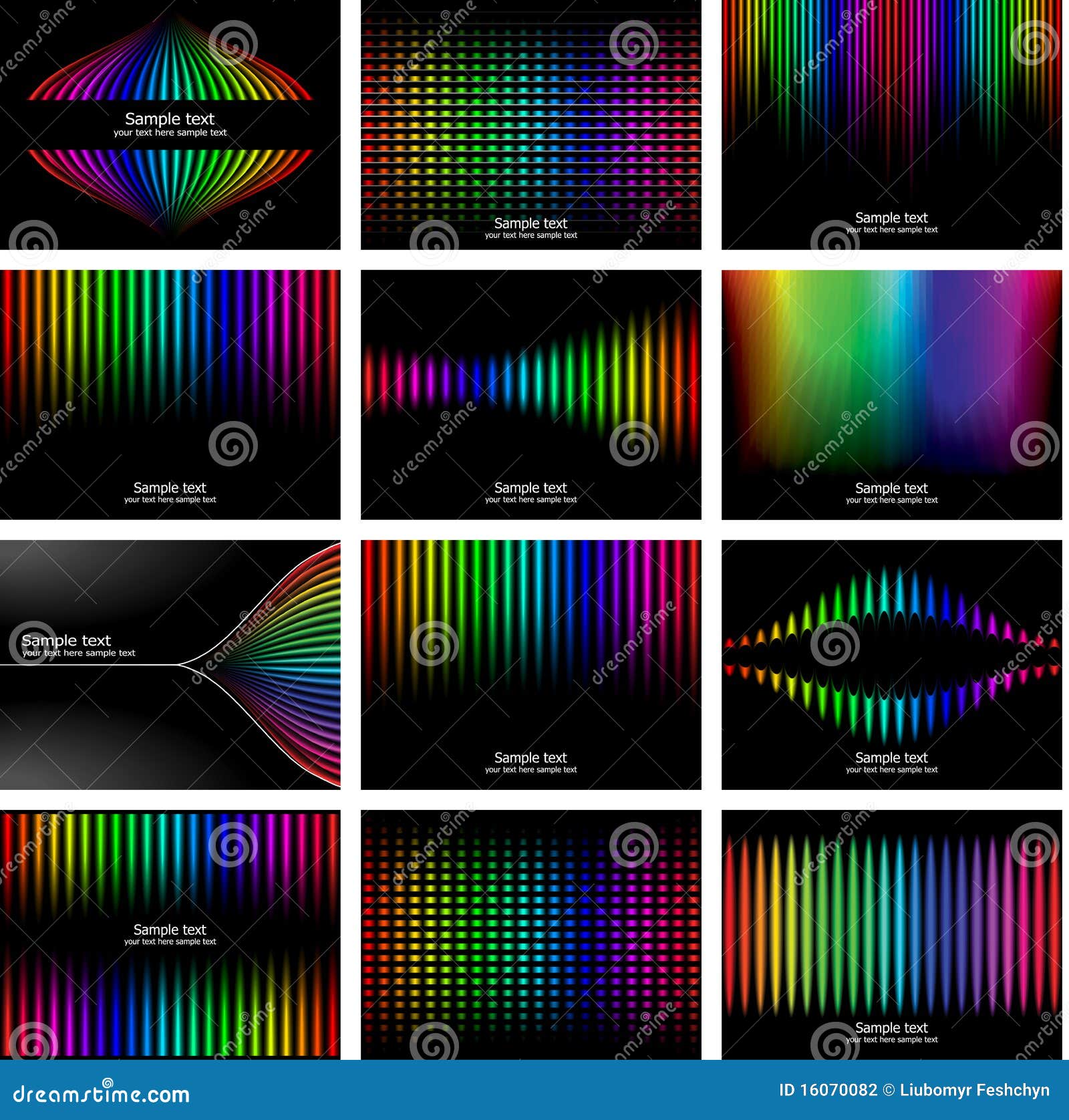 Abstract Rainbow Bark Colour Background Collection Stock Vector ...