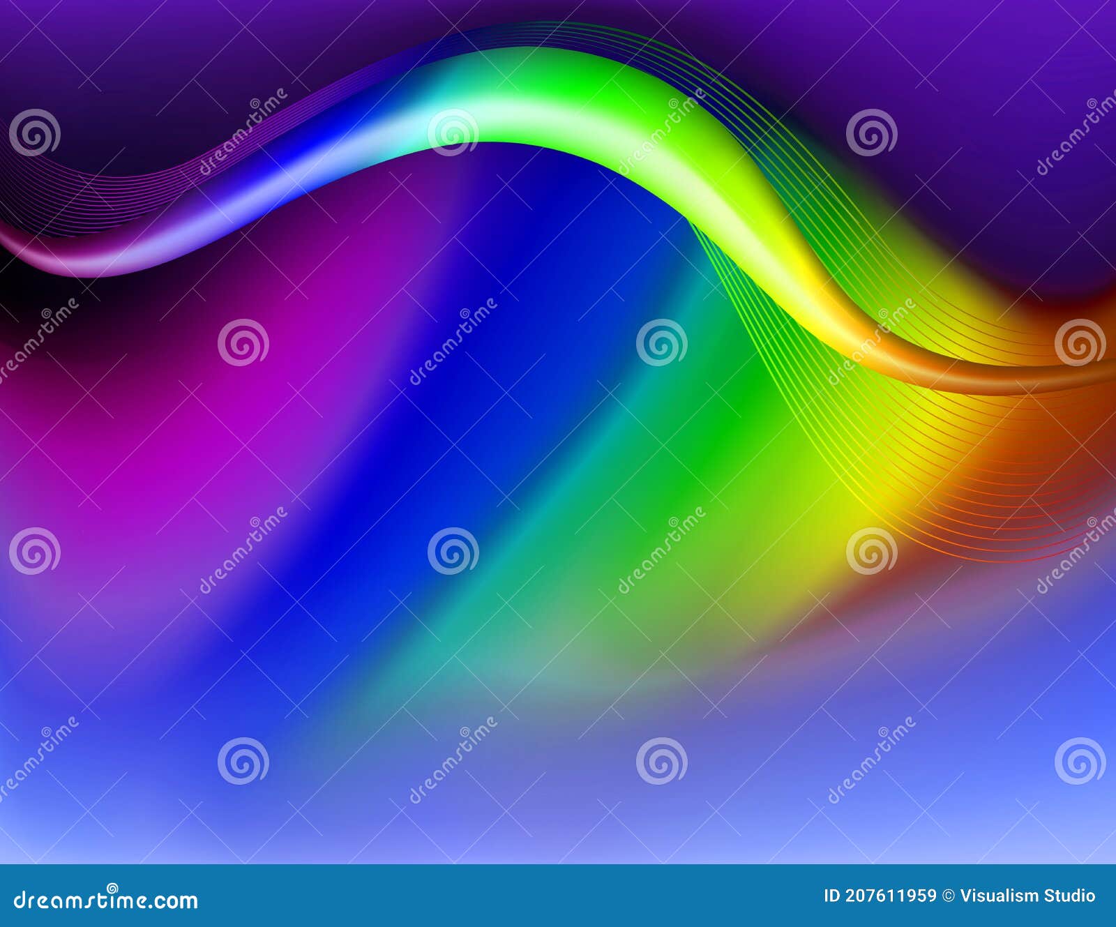 Abstract Rainbow Circle Beautiful Effect Texture with Line Overlay ...