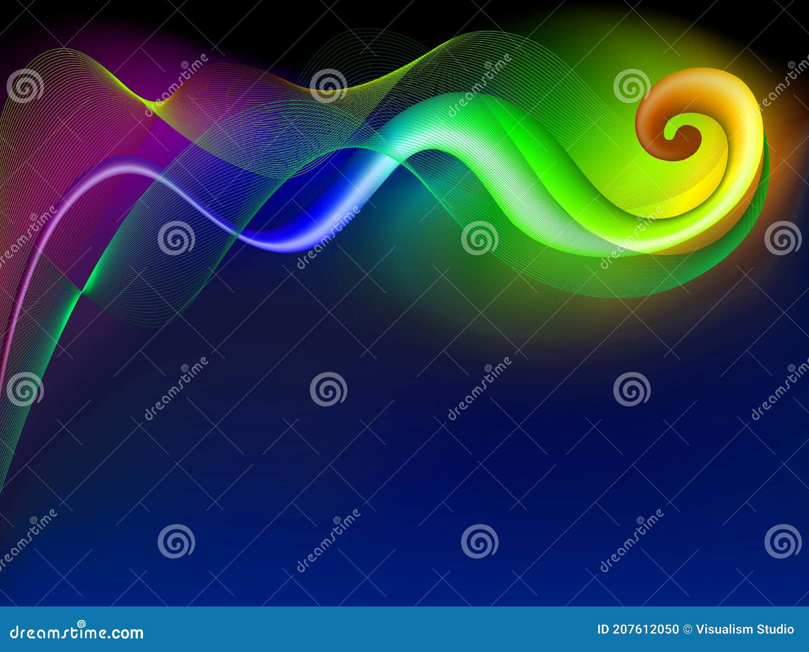 Abstract Rainbow Circle Beautiful Effect Texture with Line Overlay ...