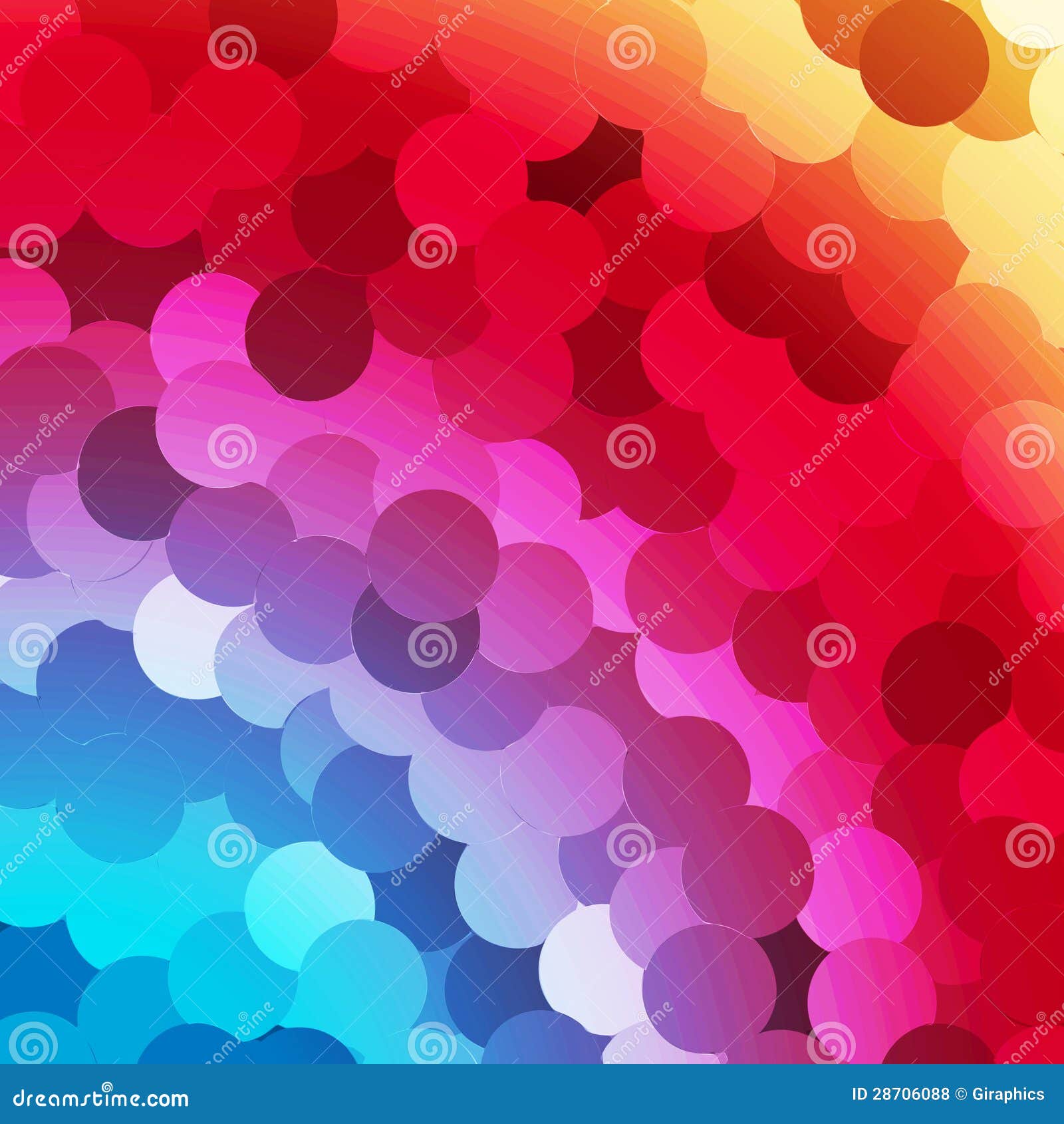Abstract Rainbow Circles Background Stock Vector - Illustration of ...