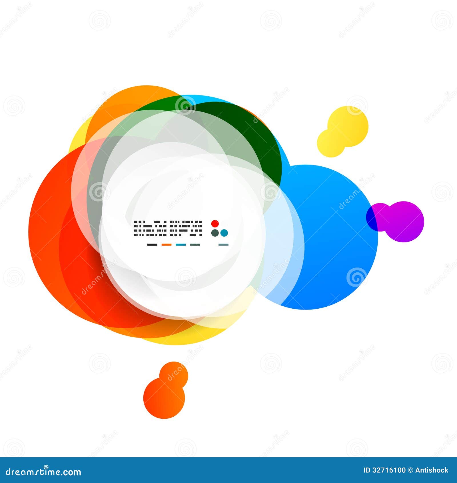 Abstract Rainbow Circles Modern Background Stock Vector - Illustration ...