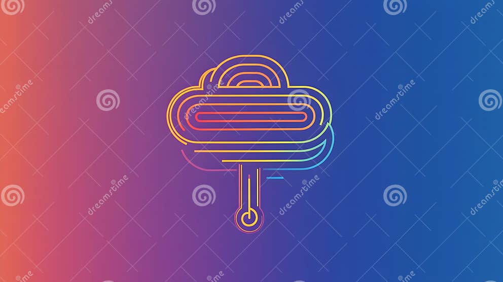 Abstract Rainbow Cloud Computing Data Server Icon Good Resolution Stock ...