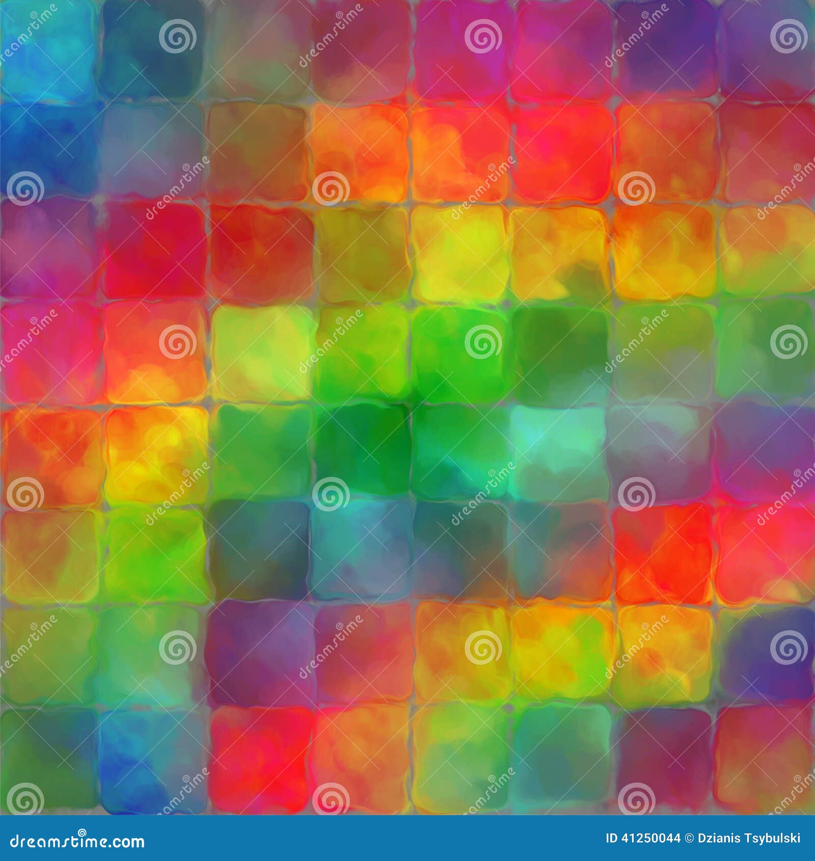 Abstract Rainbow Color Paint Tiles Pattern Art Background Stock ...