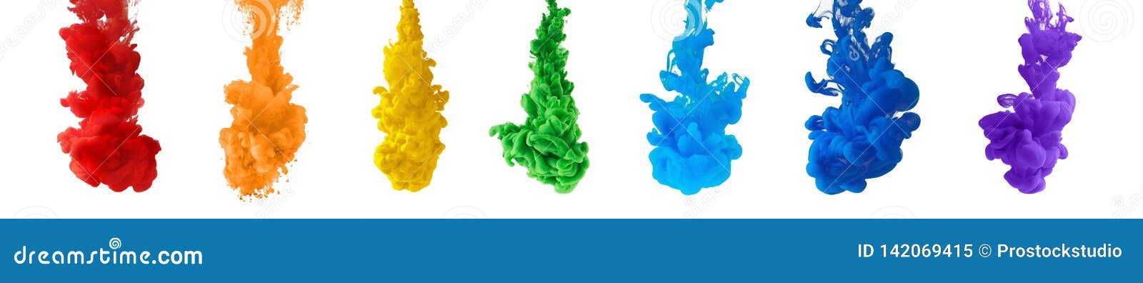 Abstract Rainbow Color Splash Set Stock Image - Image of collection ...