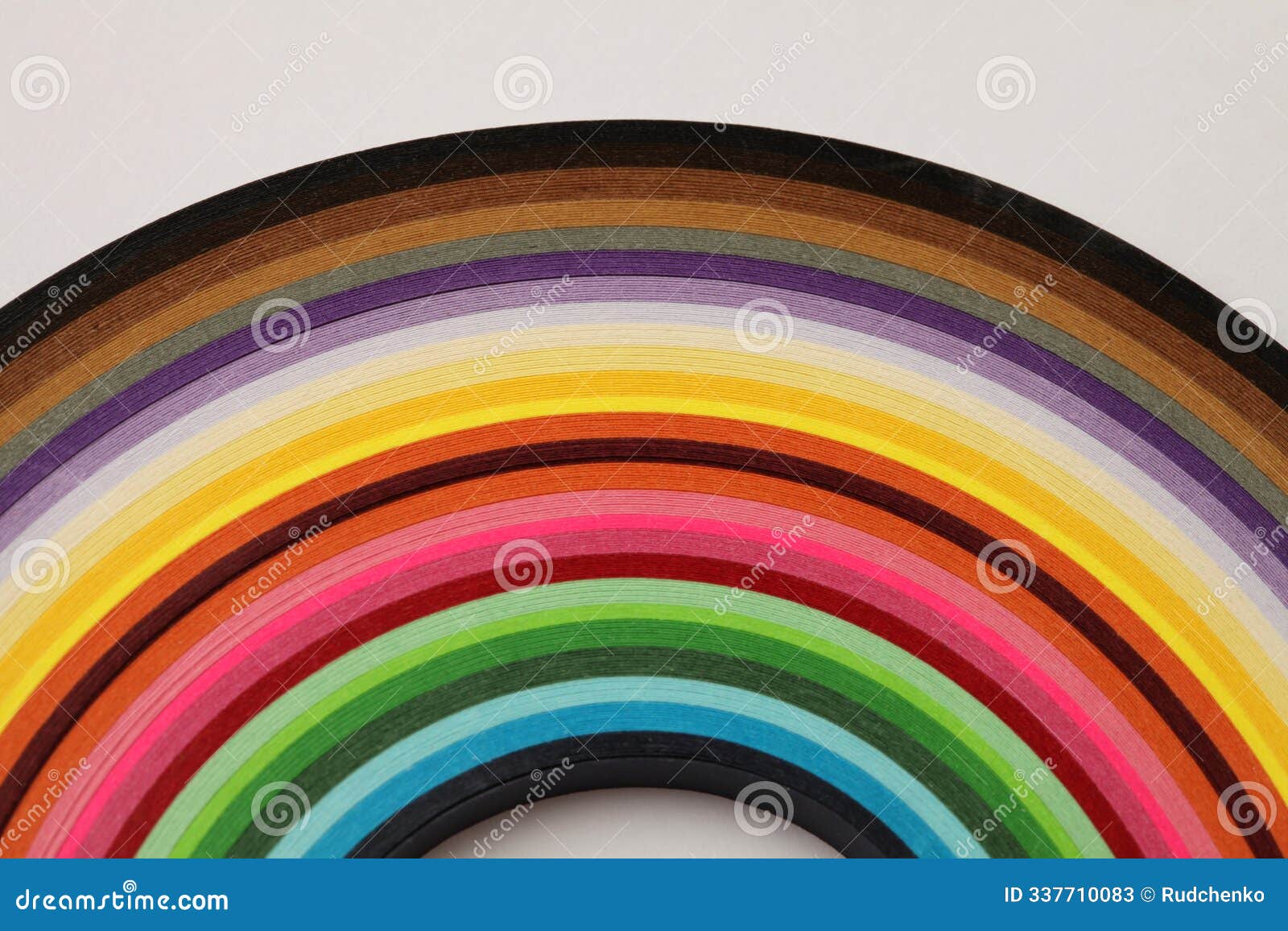 Abstract Rainbow Color Strip Wave Paper Horizontal Background Stock ...