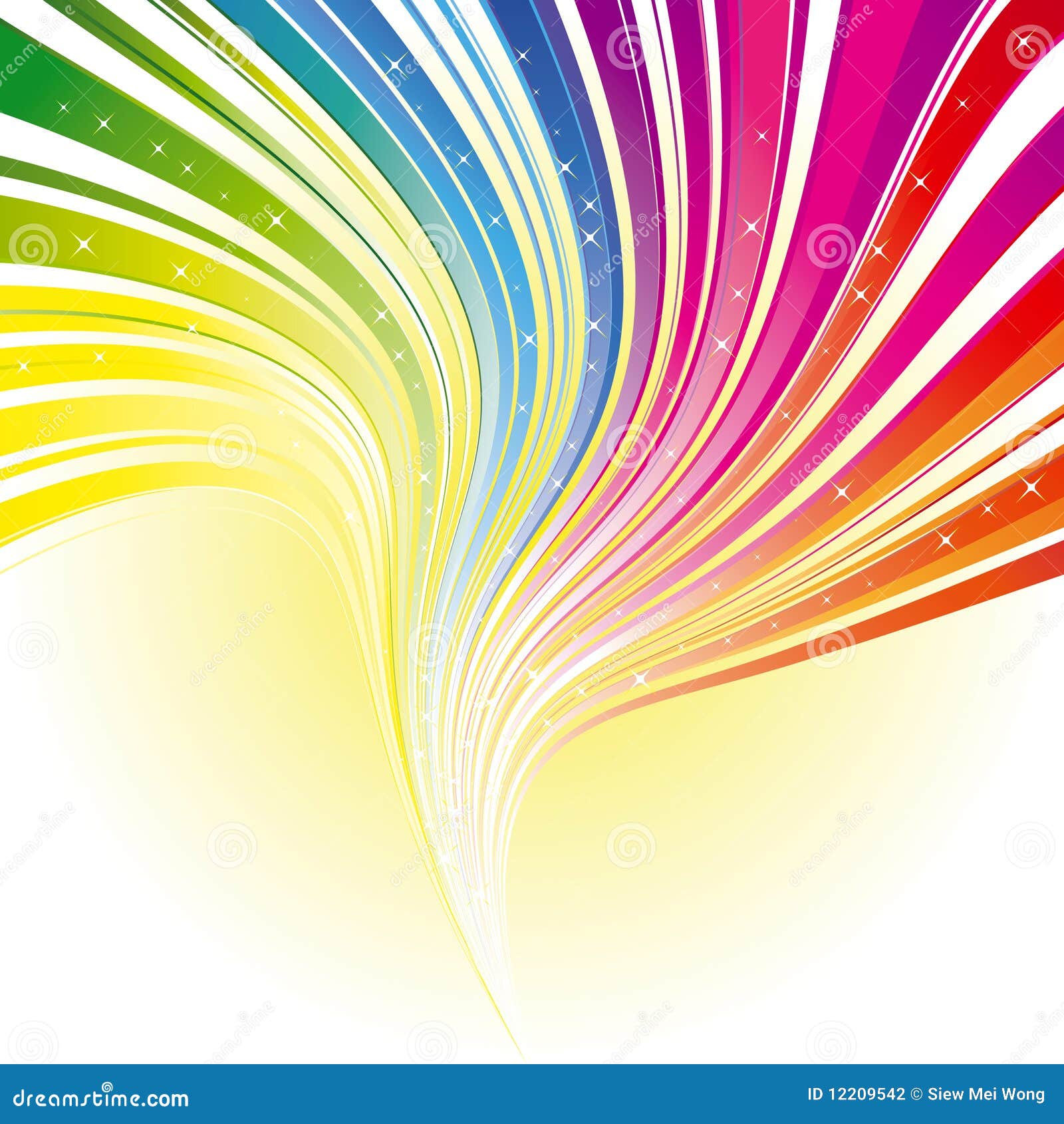 Abstract Rainbow Color Stripe with Stars Stock Vector - Illustration of ...