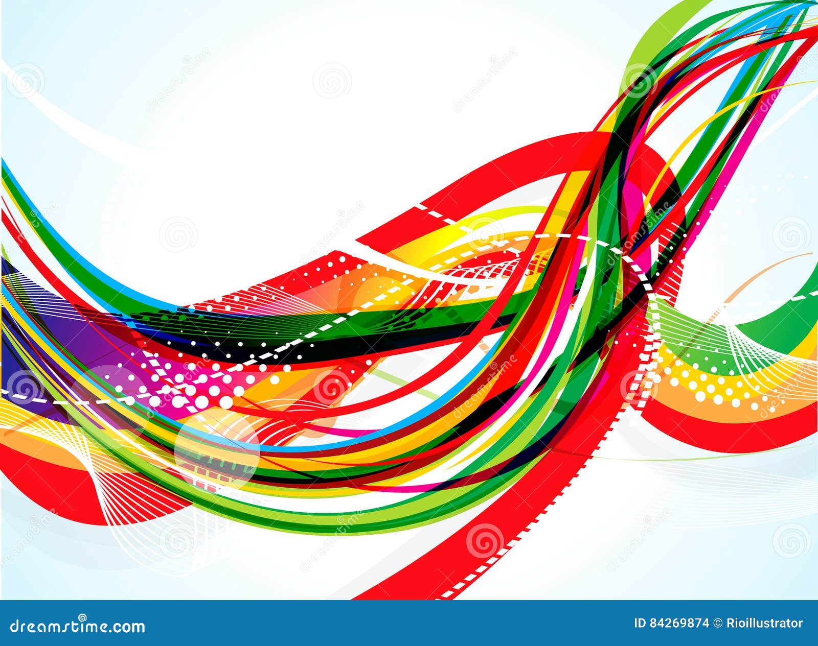 Abstract Rainbow Color Wave Background Design Stock Vector ...
