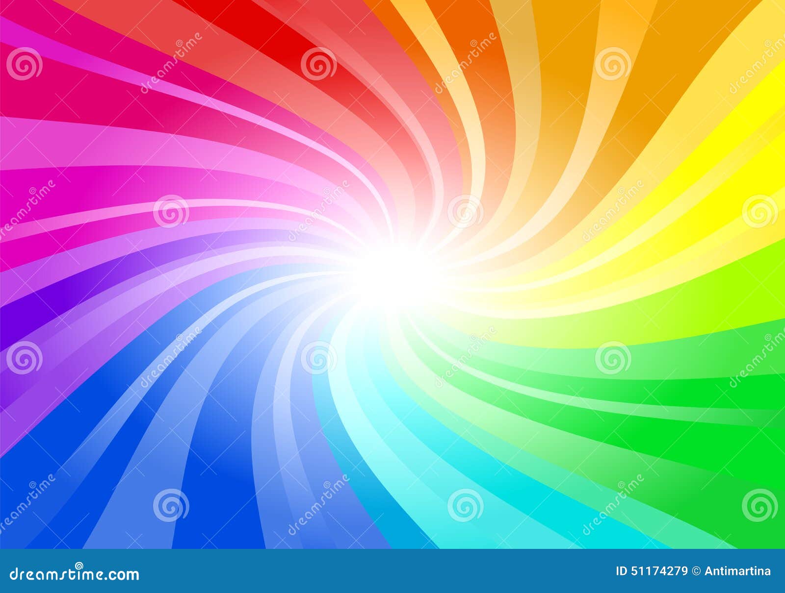 Abstract Rainbow Colored Background Stock Vector - Illustration of glow ...