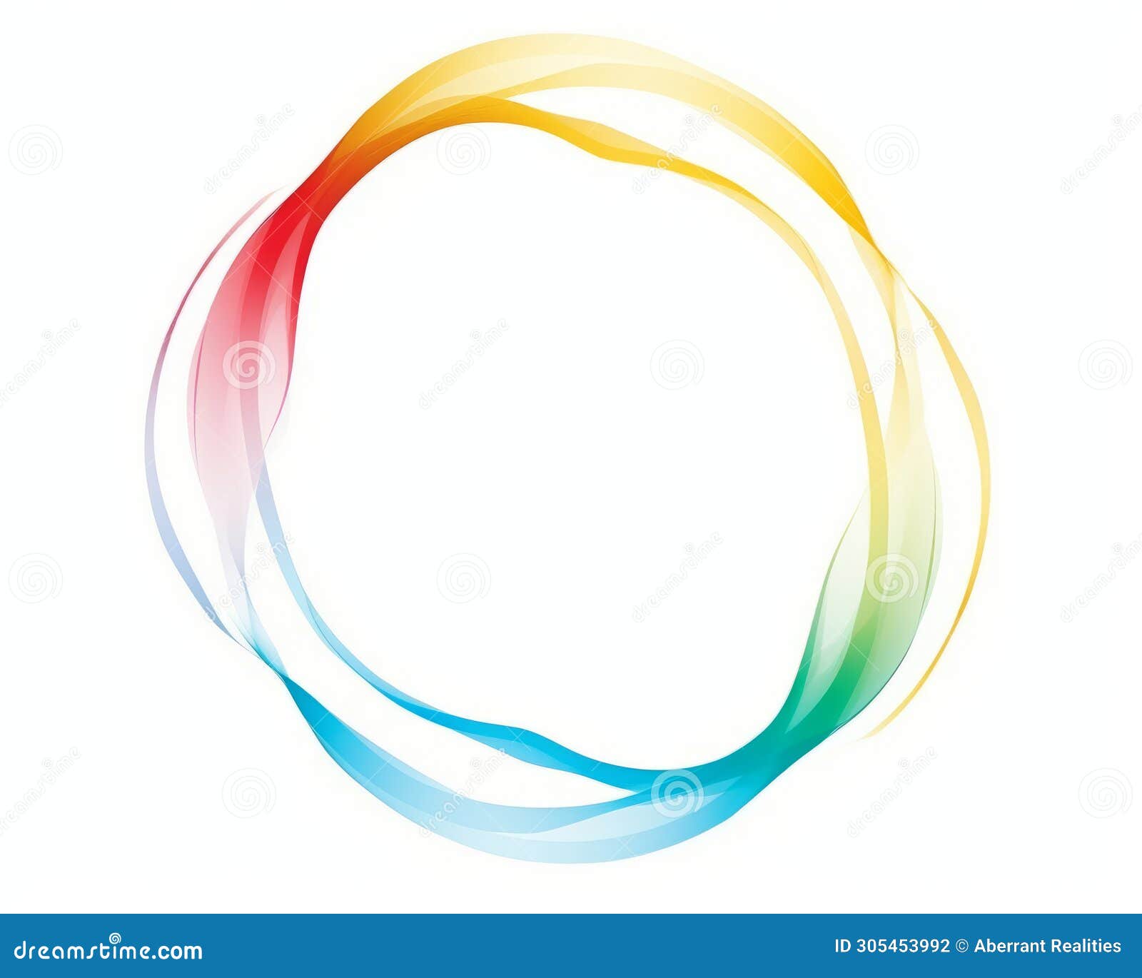 An Abstract Rainbow Colored Circle on a White Background Stock ...
