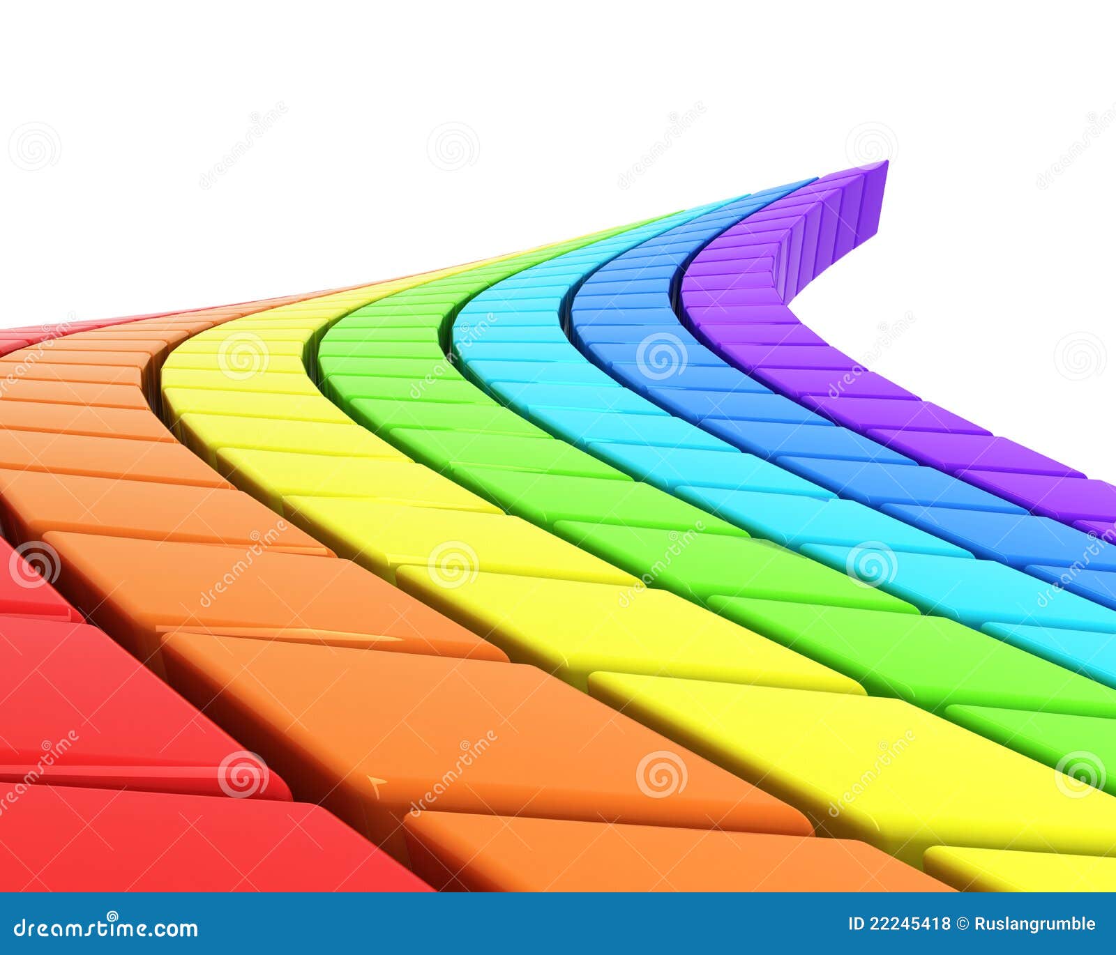 Abstract Rainbow-colored Road Stock Illustration - Illustration of ...