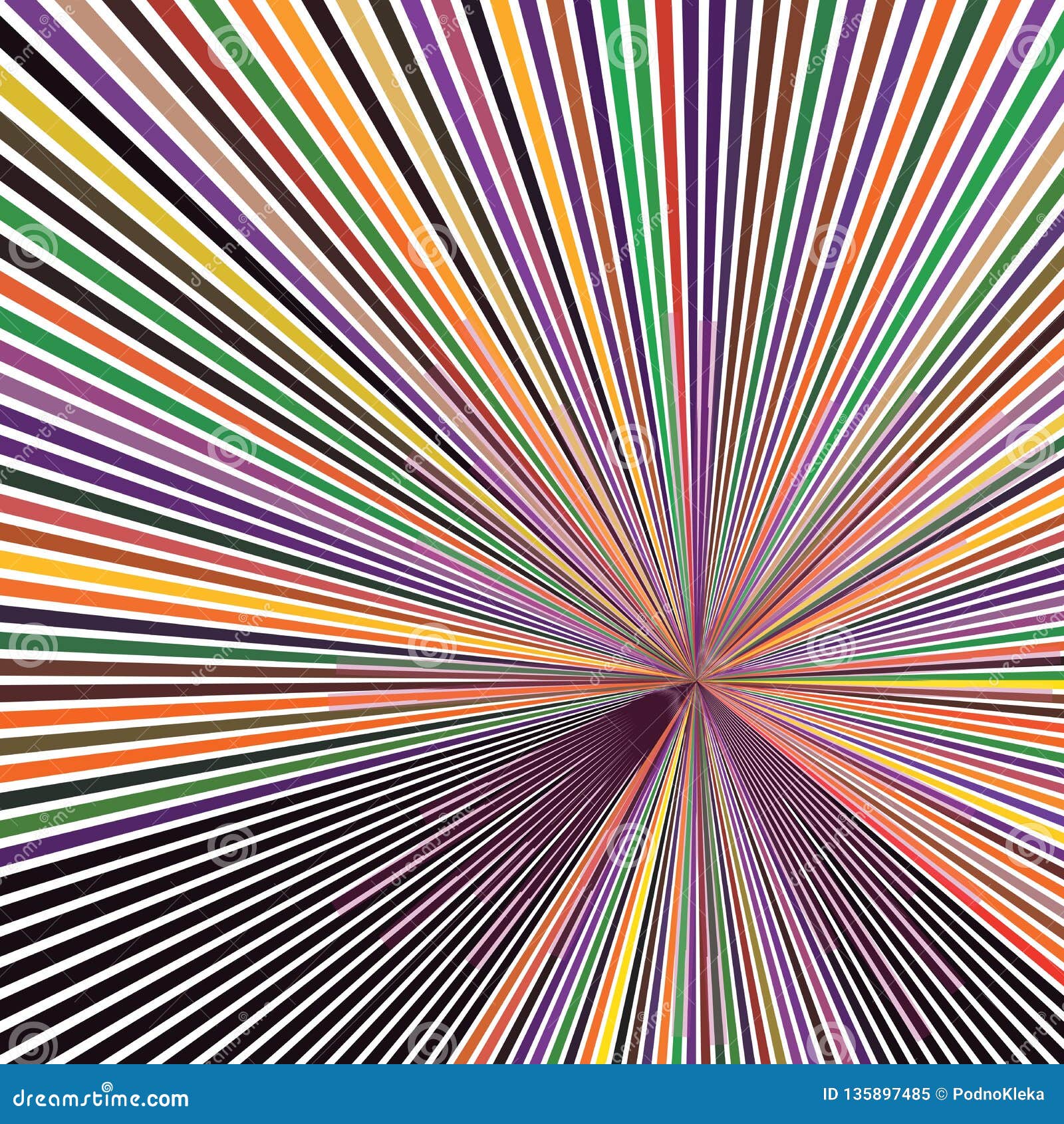 Abstract Rainbow Colorful Geometric Stripe Sun Burst Vector Background