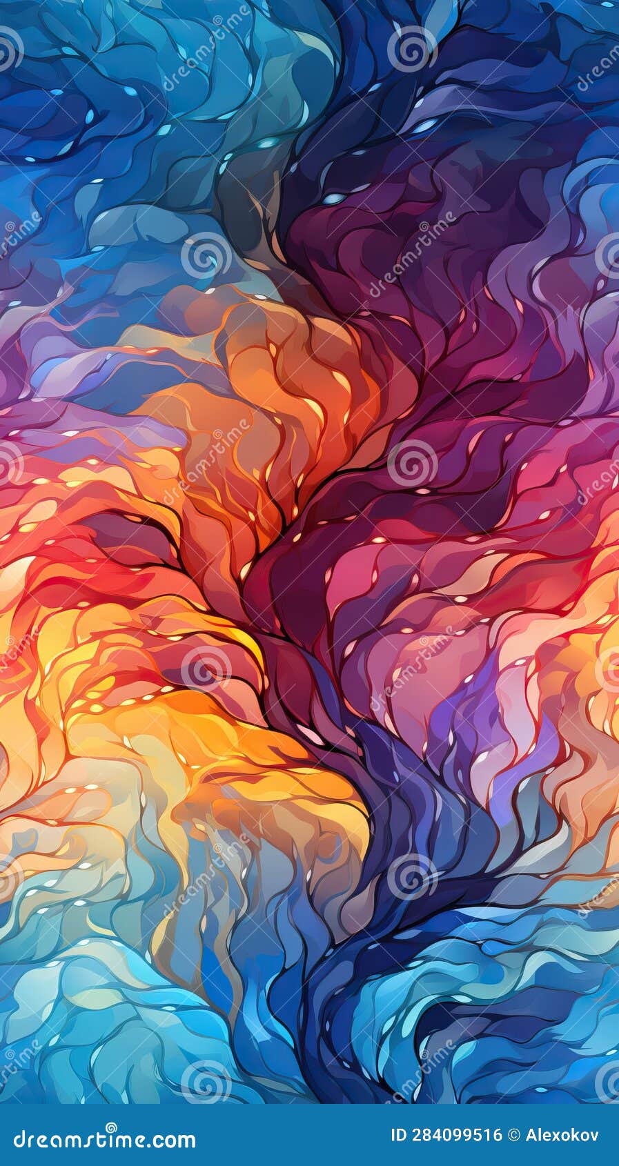 Abstract Rainbow Colors Seamless Pattern with Silver Flakes AI ...