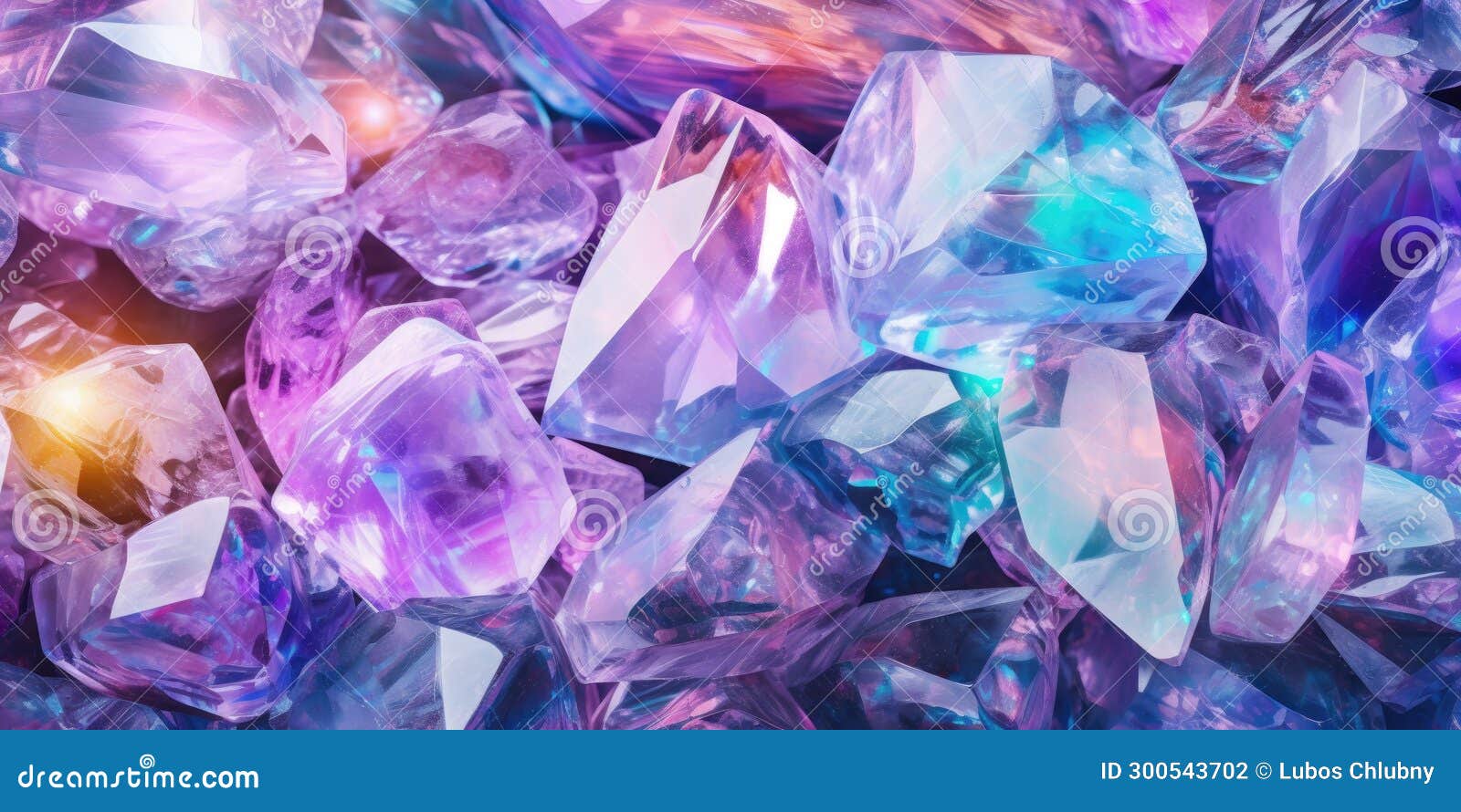 Abstract Rainbow Crystal Background. Gem Stone Rock Crystal Texture ...