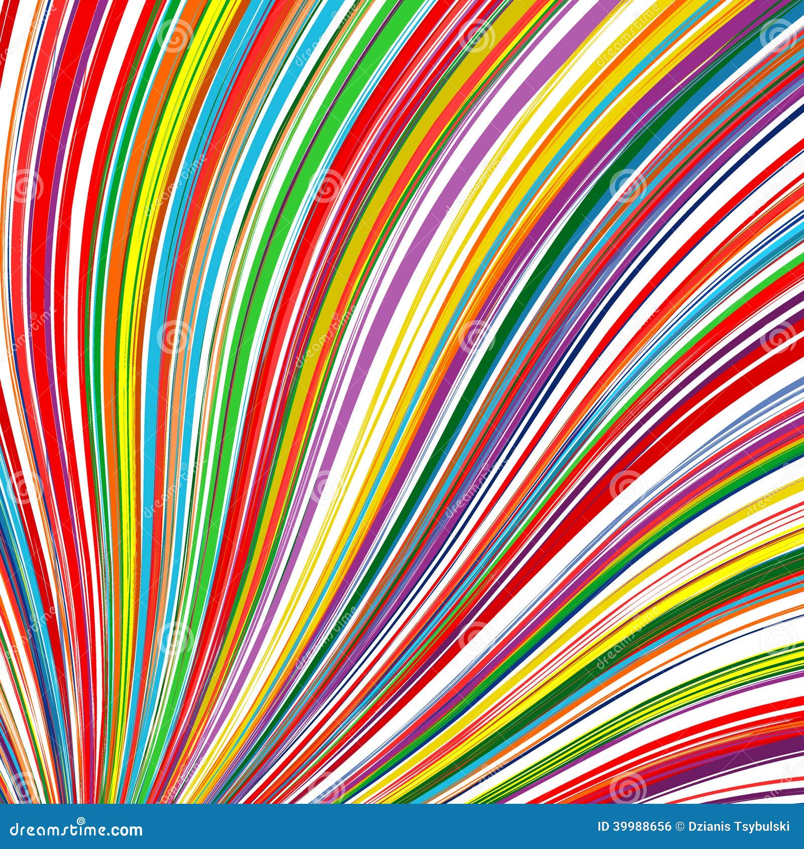 Abstract Rainbow Curved Stripes Color Background Stock Vector ...