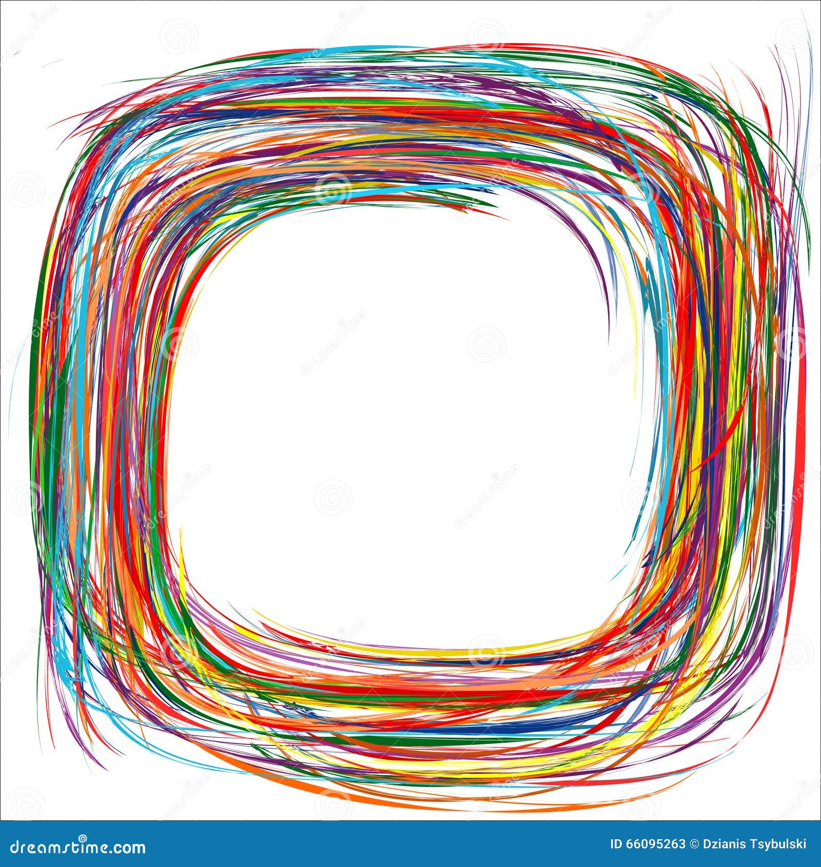 Abstract Rainbow Curved Stripes Color Line Frame Background Stock ...