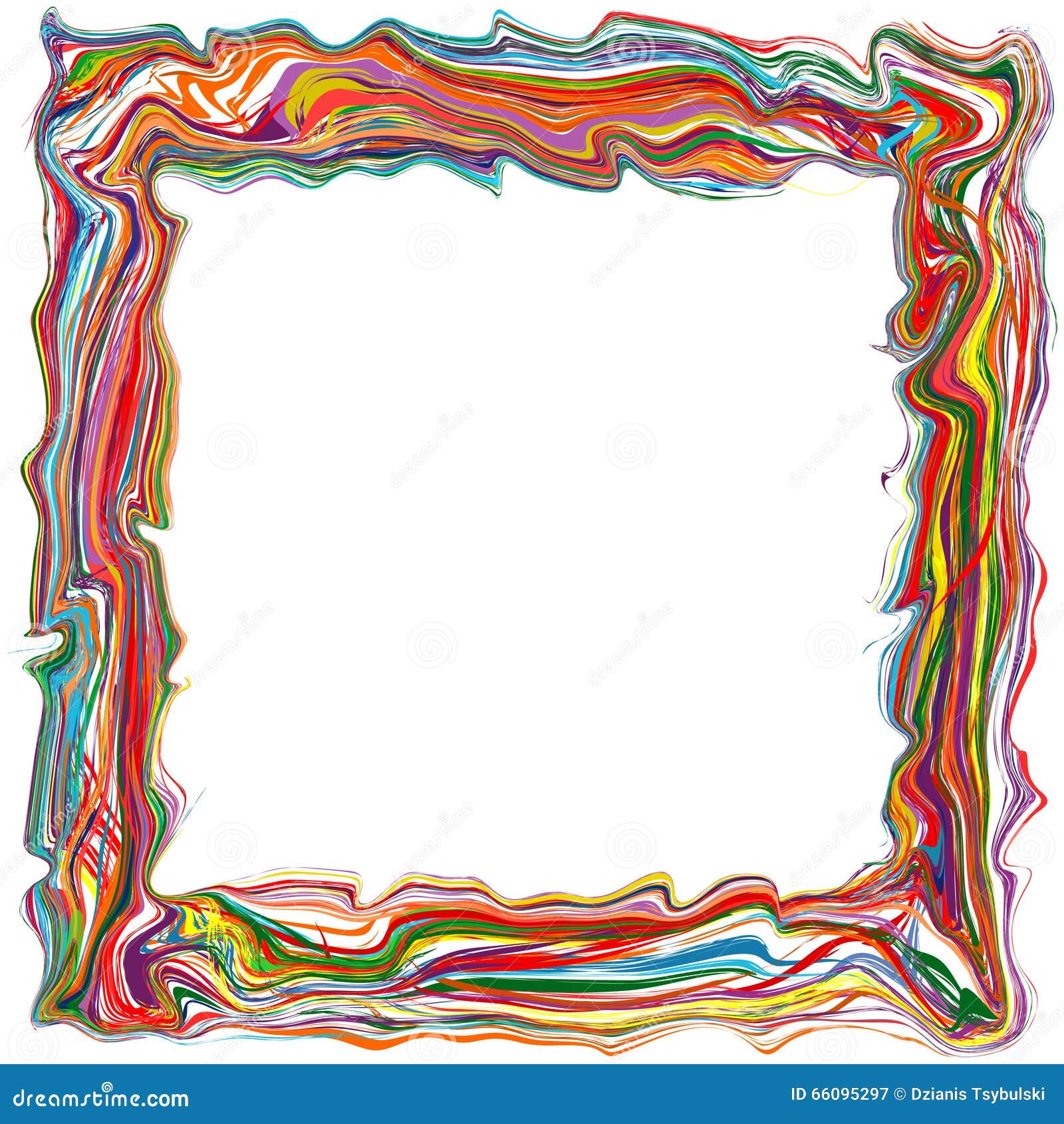 Abstract Rainbow Curved Stripes Color Line Frame Background Stock ...