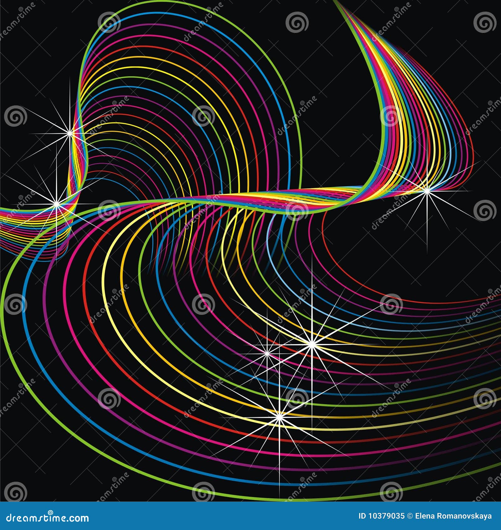 Abstract rainbow curves stock vector. Illustration of beautiful - 10379035