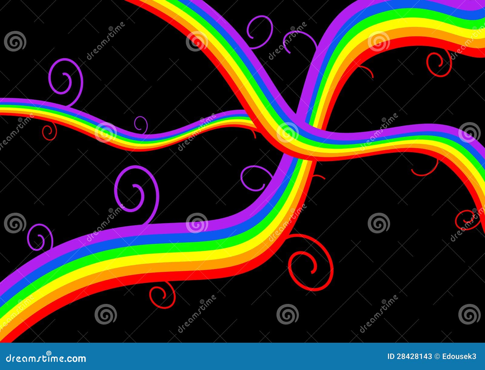 Abstract rainbow curves stock illustration. Illustration of holiday ...