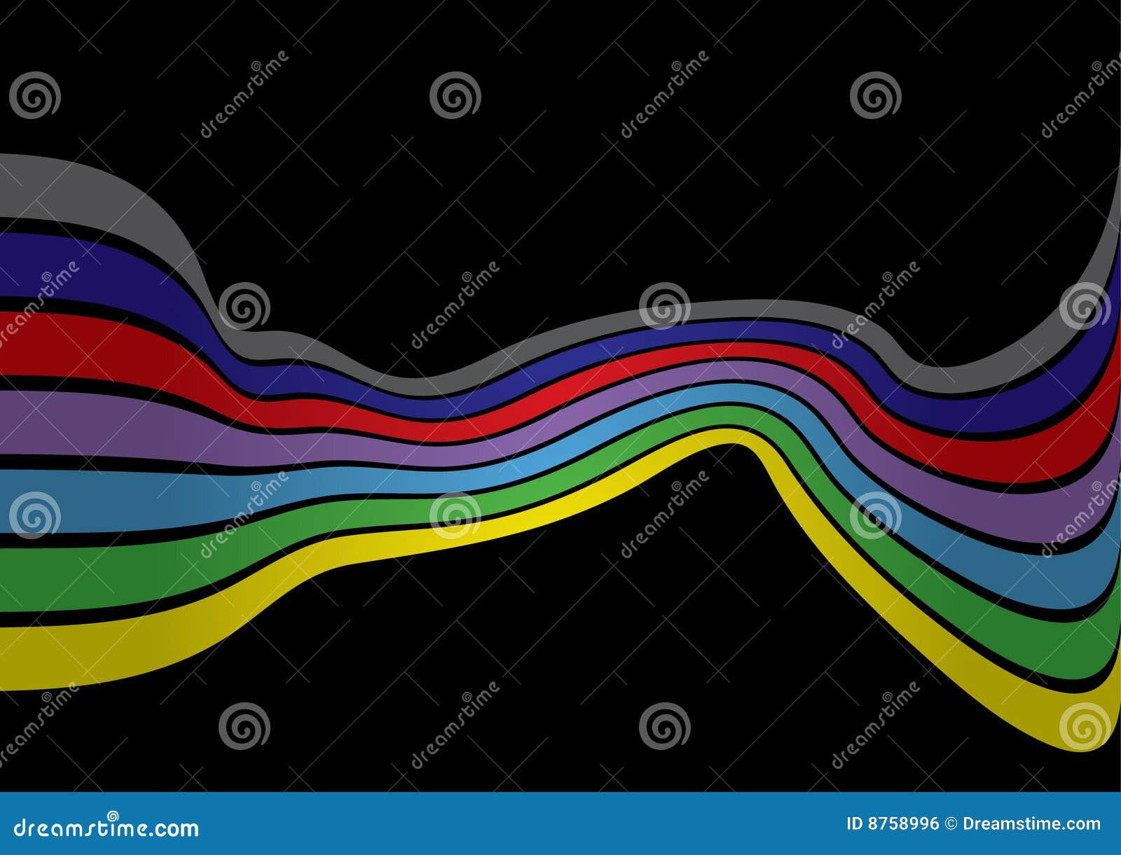 Abstract rainbow curves stock vector. Illustration of modern - 8758996