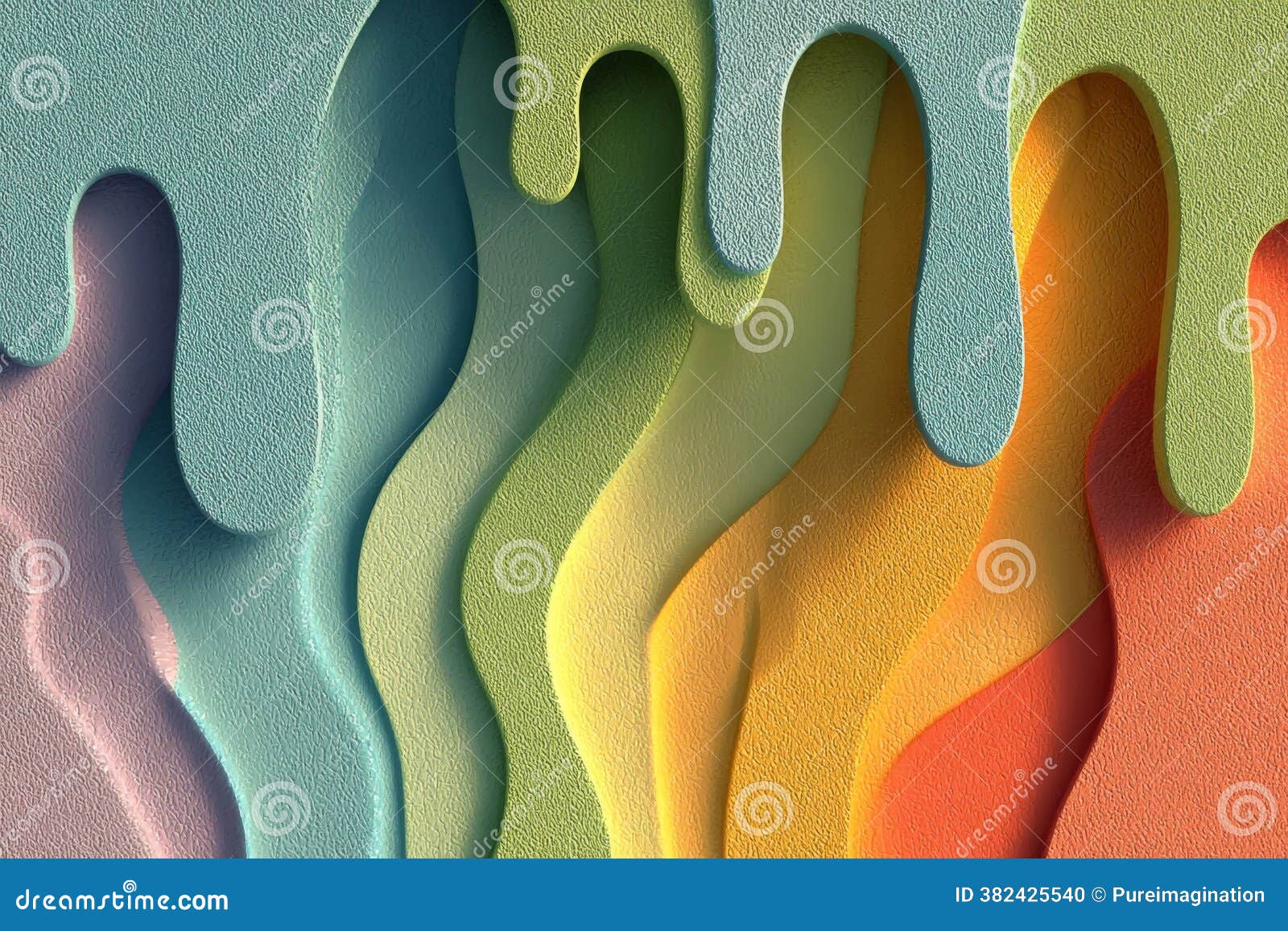 Rainbow Dripping Paint White Background, No Shadows, No Gradients, High ...