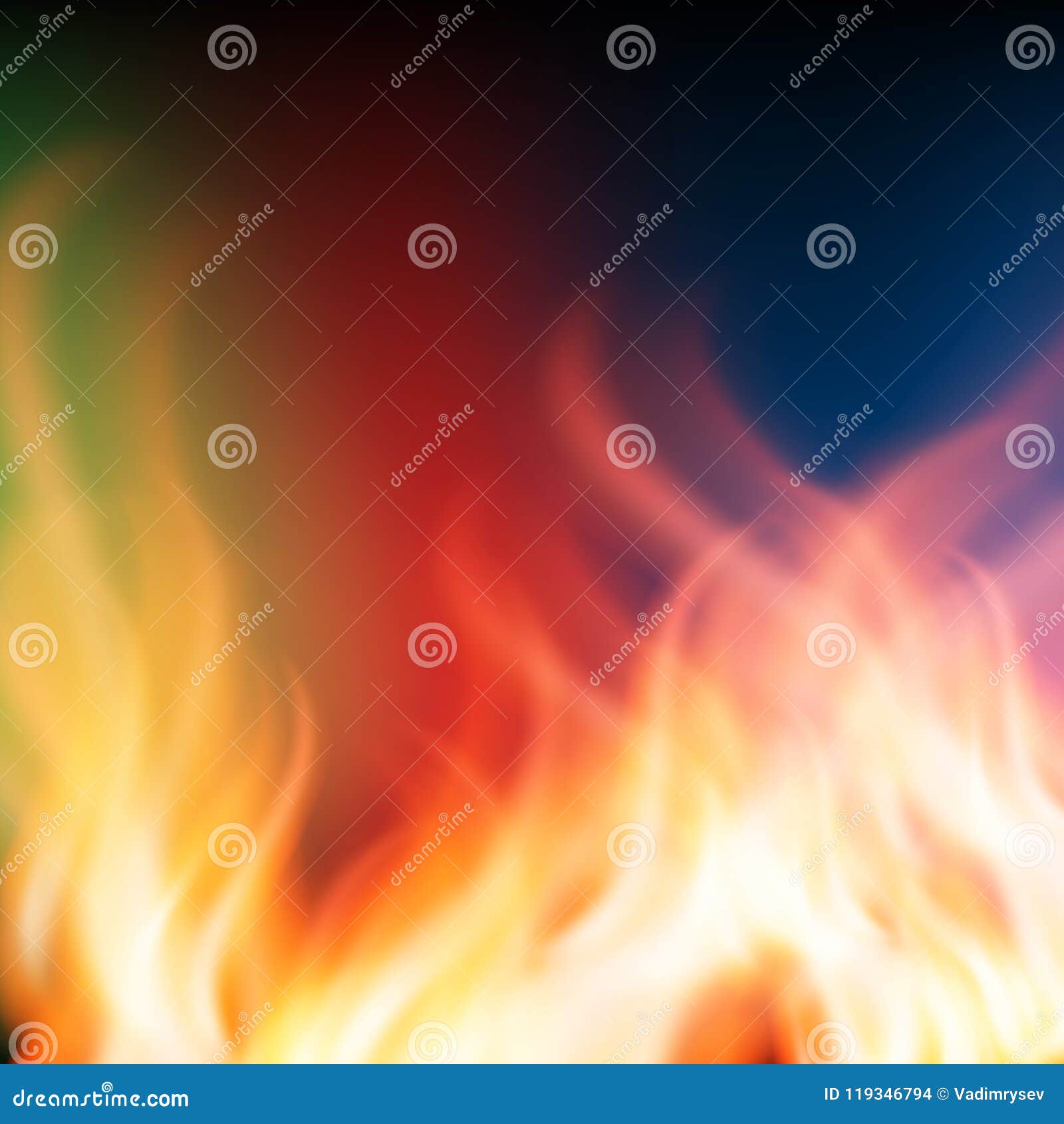 Abstract Rainbow Fire Background Stock Vector - Illustration of artwork, twirl: 119346794