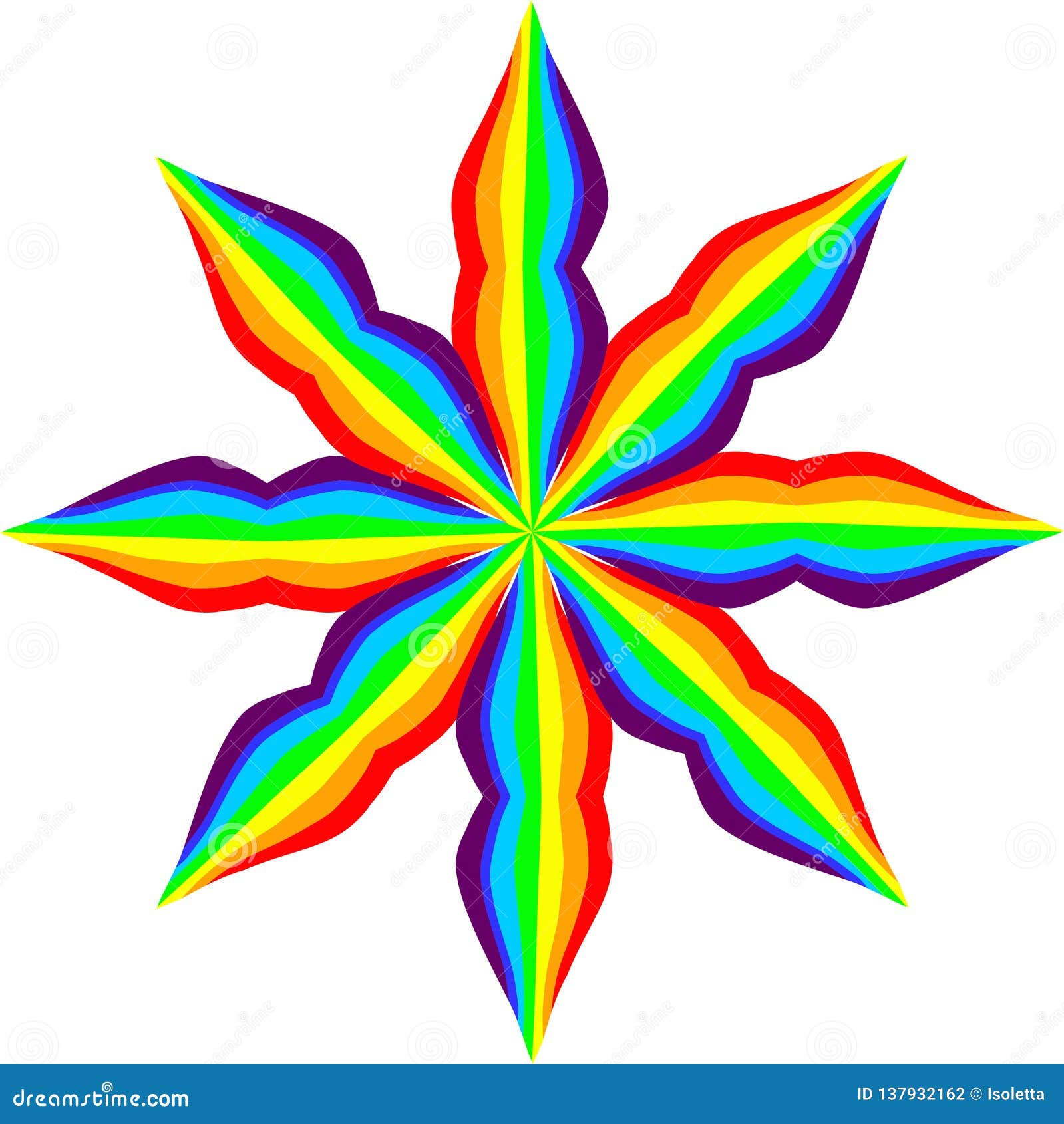 Abstract Rainbow Shape Pattern. Decorative Ornament Design Stock Vector ...