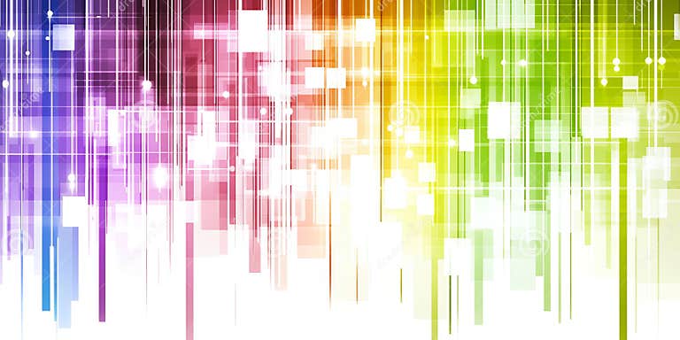 Abstract Rainbow Geometric Design Colorful Grid Tech Background Stock ...