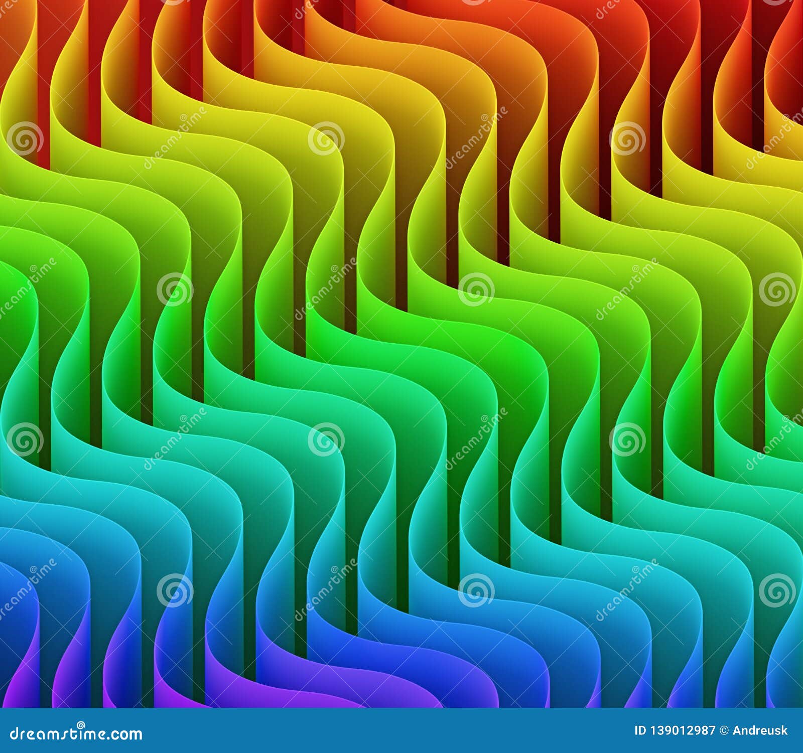 Abstract Rainbow Geometric Waves Pattern Stock Illustration ...