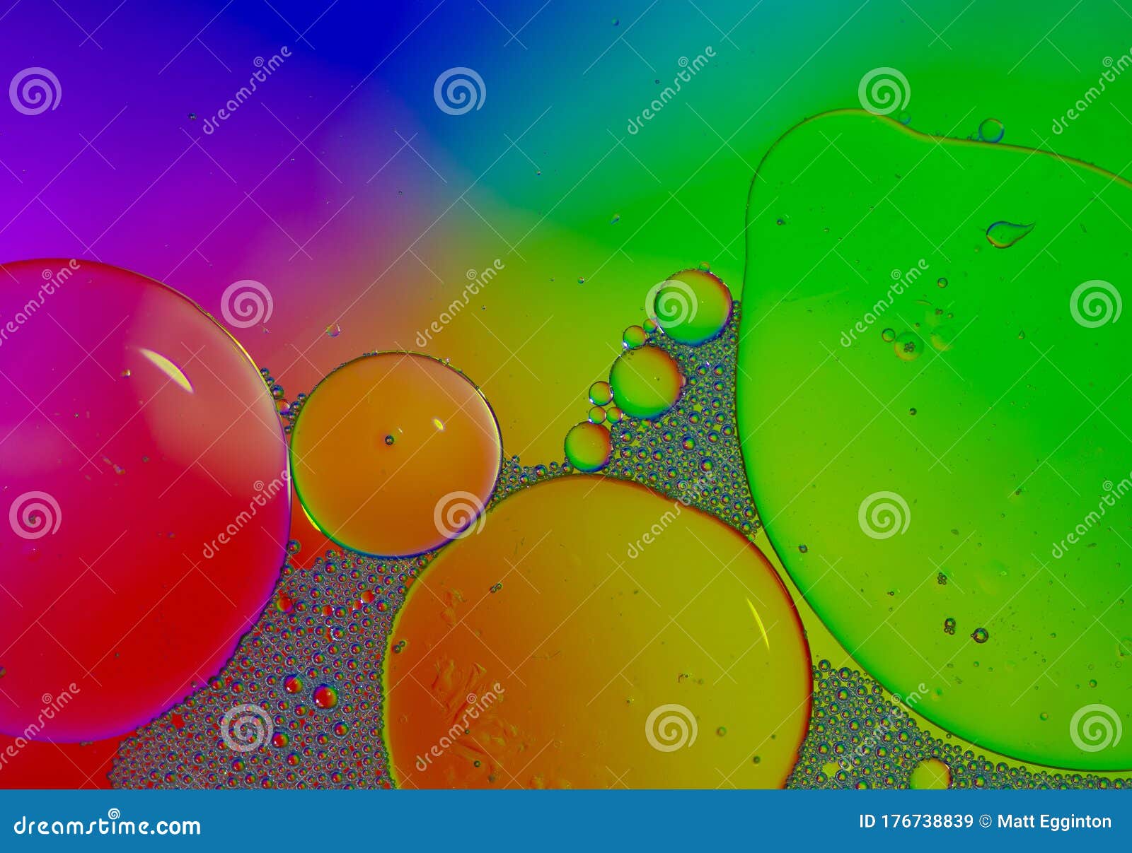 Abstract Rainbow Gradient Bubble Background Stock Image - Image of ...