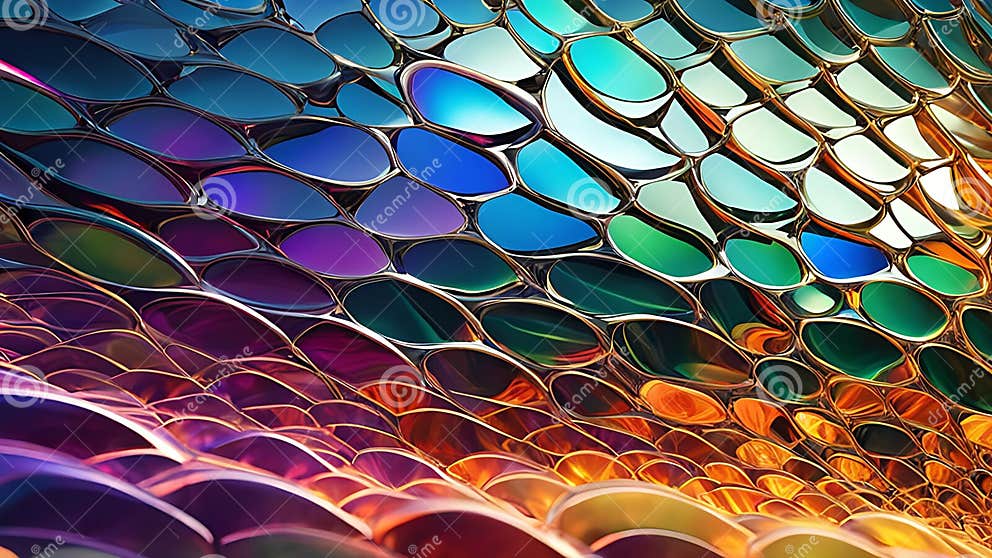 Abstract Rainbow Gradient Stained Glass Background. Vibrant Glass Stock ...