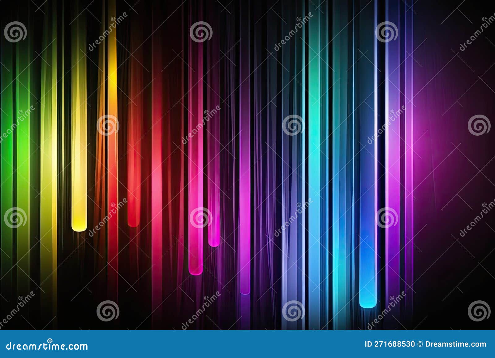 Abstract Rainbow Gradient Wallpaper. Shining Neon Lines and Beams Stock ...
