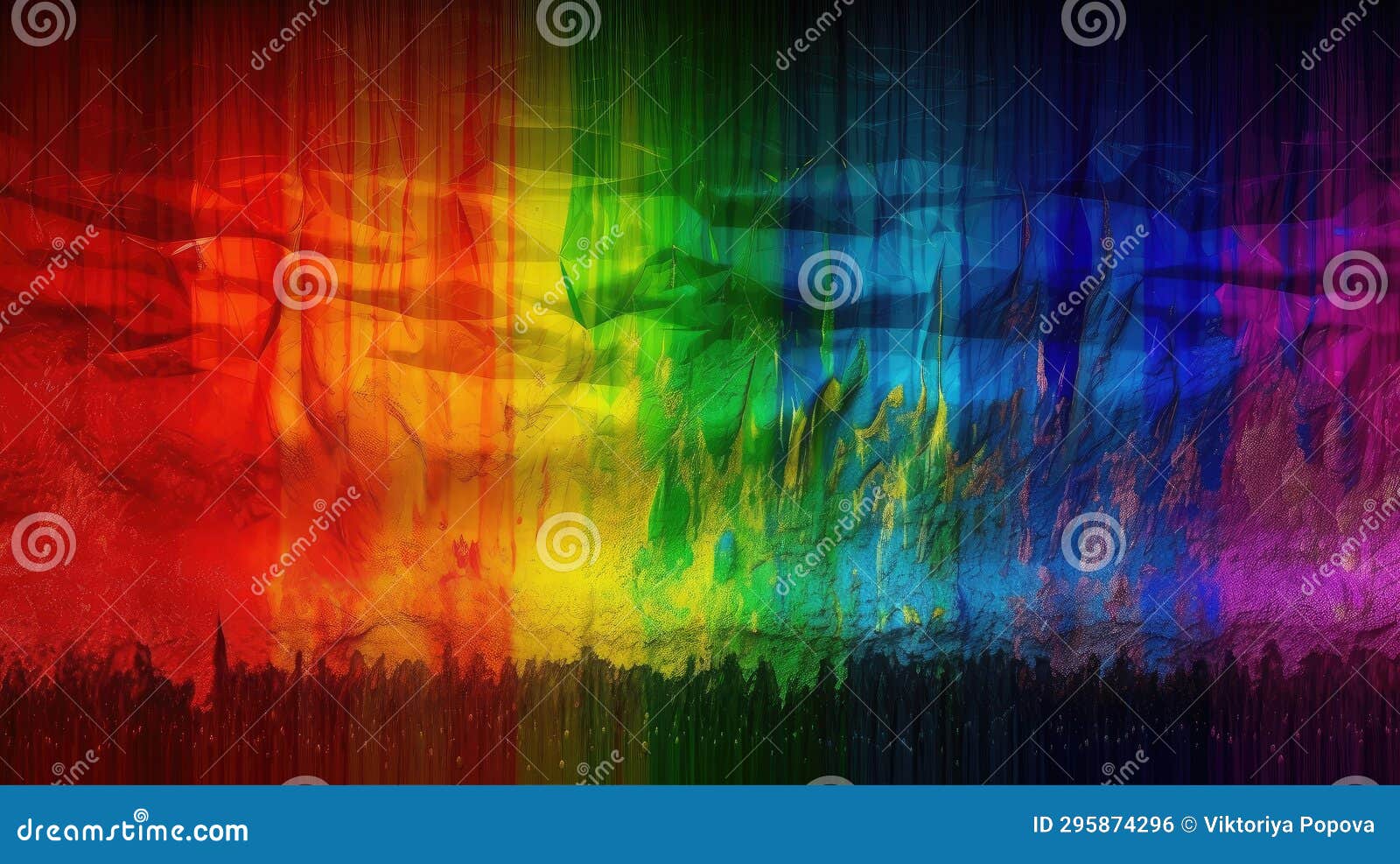 Abstract Rainbow On Grunge Textured Surface At Sunlight AI Generative ...
