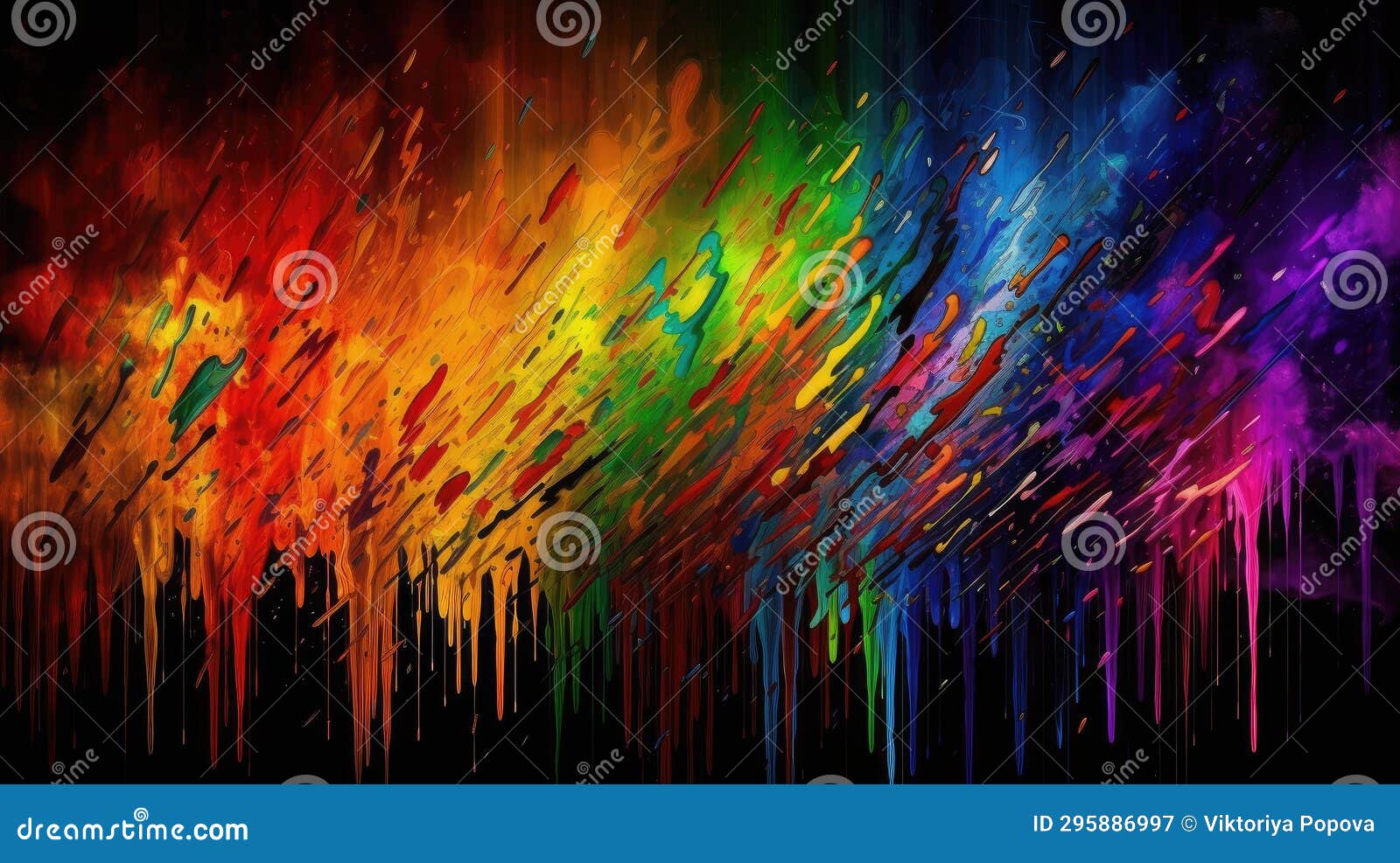 Abstract Rainbow on Grunge Textured Surface at Sunlight AI Generative ...