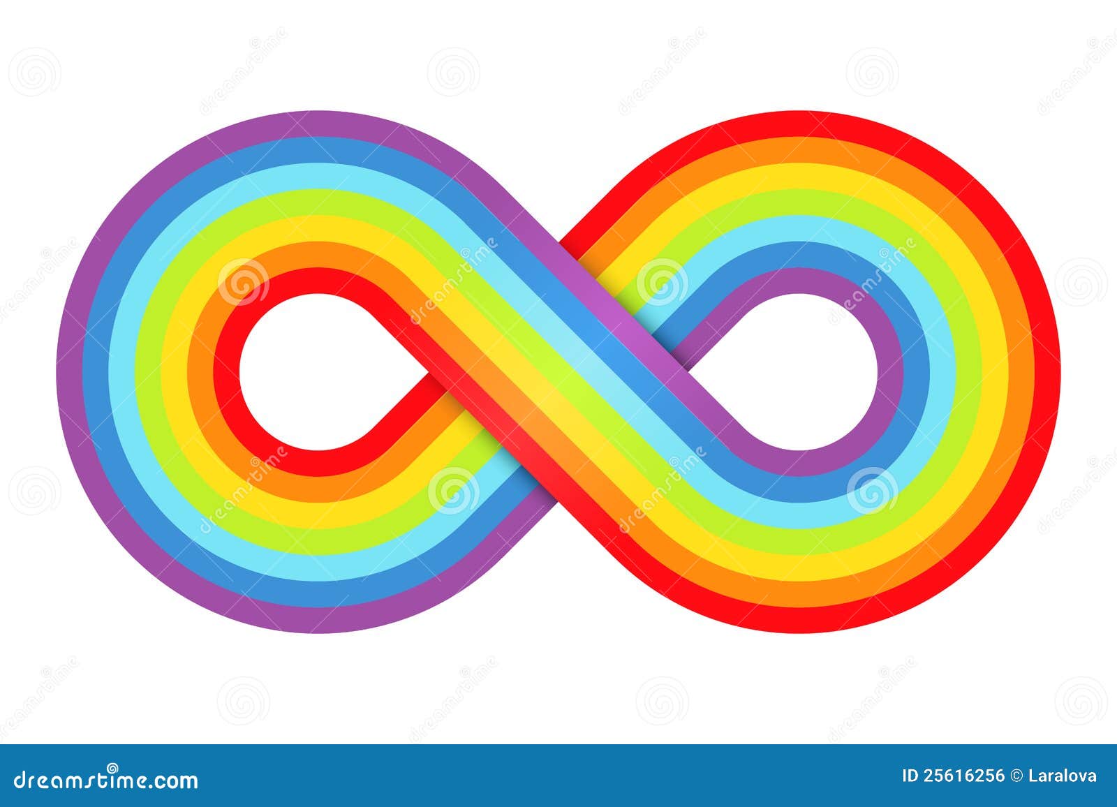 Rainbow Infinity Symbol Spiral Logo Cartoon Vector | CartoonDealer.com ...