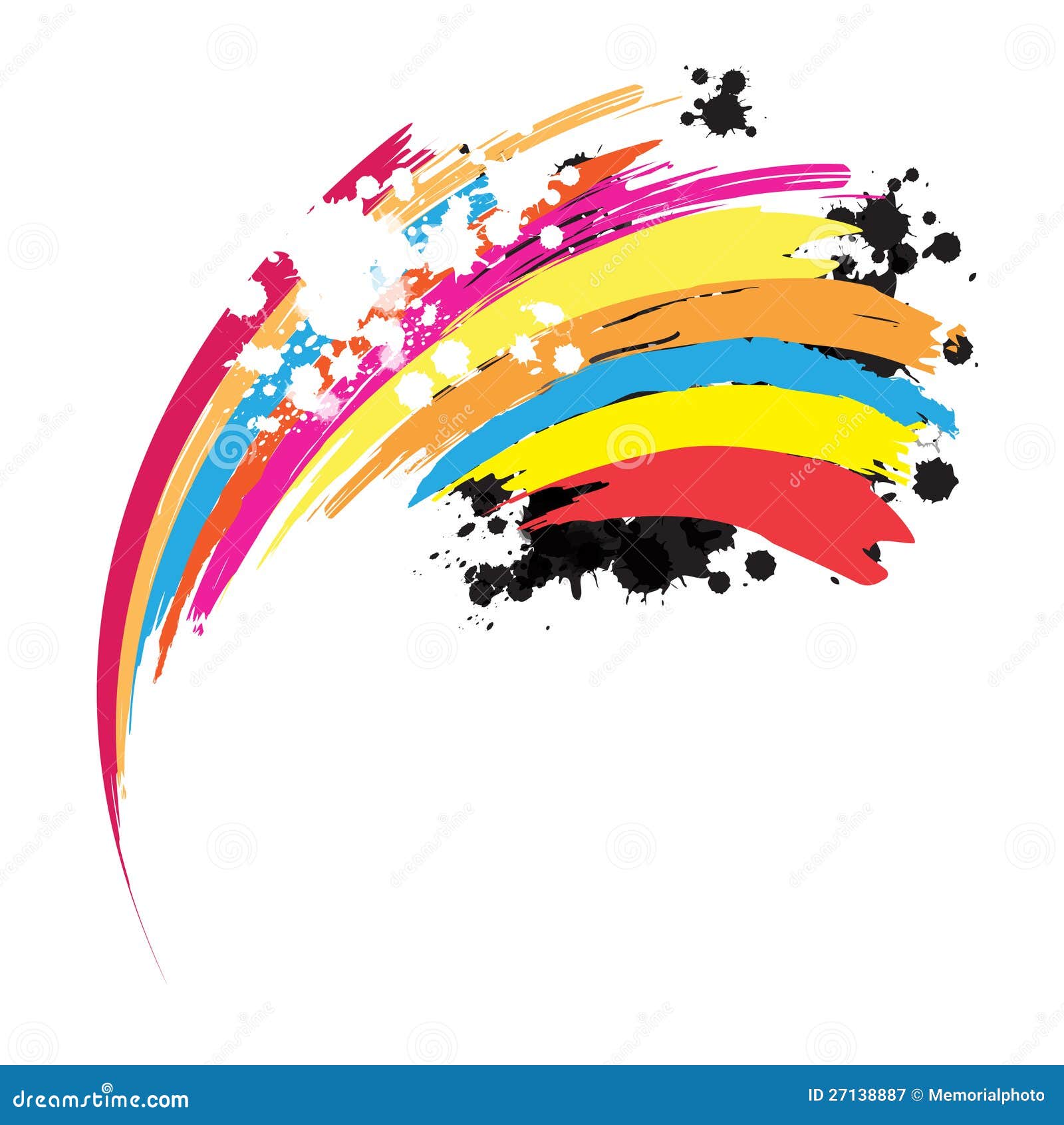 Abstract rainbow ink paint stock vector. Illustration of template ...