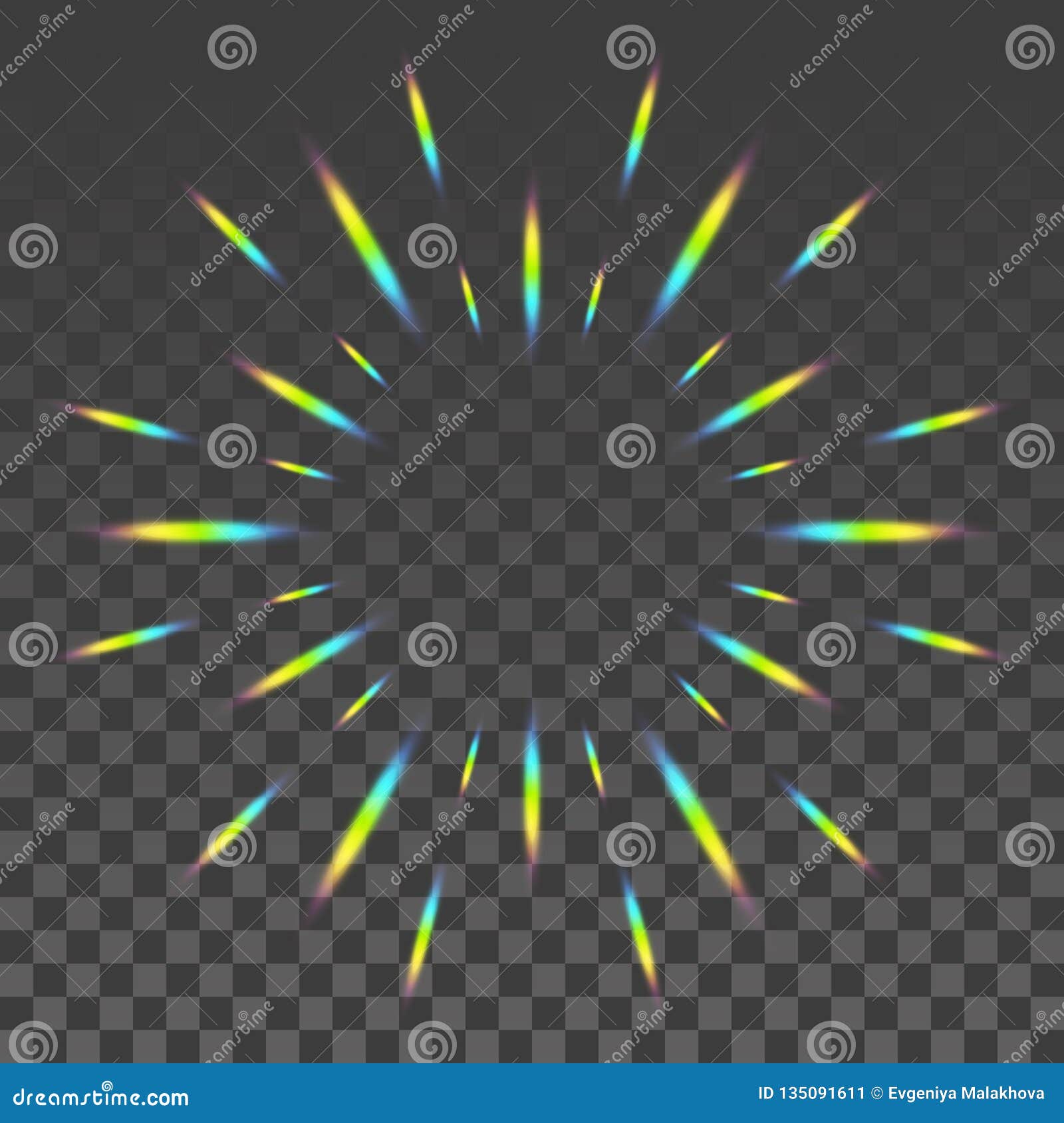 Rainbow Light with Transparency Effect Stock Vector - Illustration of ...