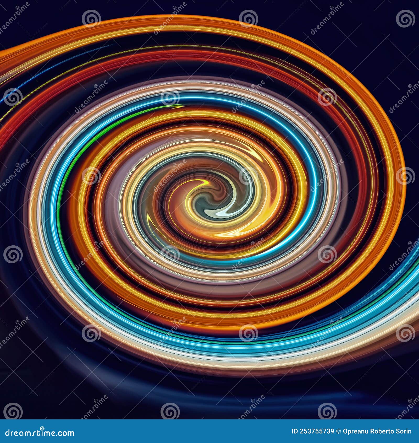 Abstract Rainbow Light Twirl Stock Illustration - Illustration of fast ...