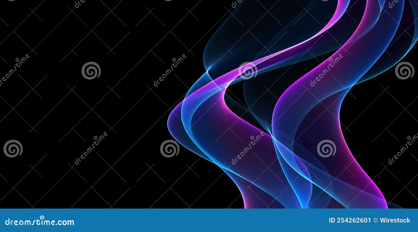 Abstract Rainbow Light Wave Futuristic Background Stock Illustration ...
