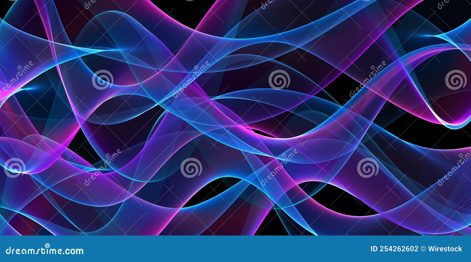 Abstract Rainbow Light Wave Futuristic Background Stock Illustration ...