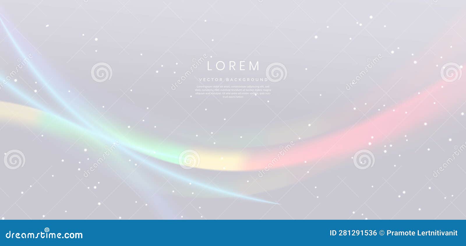 Abstract Rainbow Lines Curved on Grey Background. Blurred Overlay ...