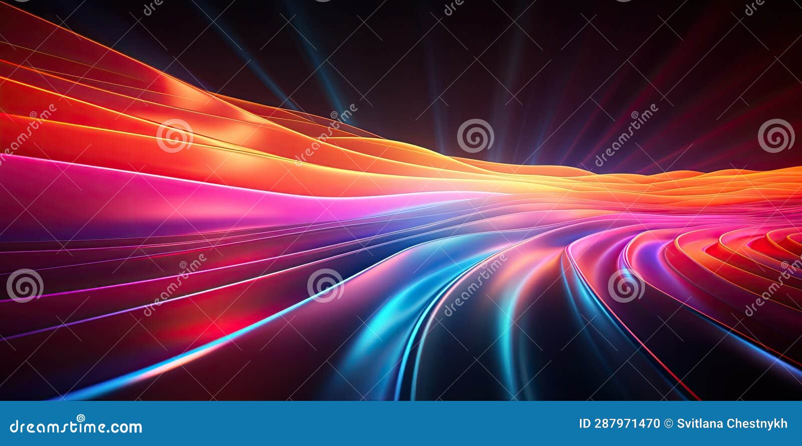 Abstract Rainbow Multicolor Background, Iridescent Spectrum Rays on ...
