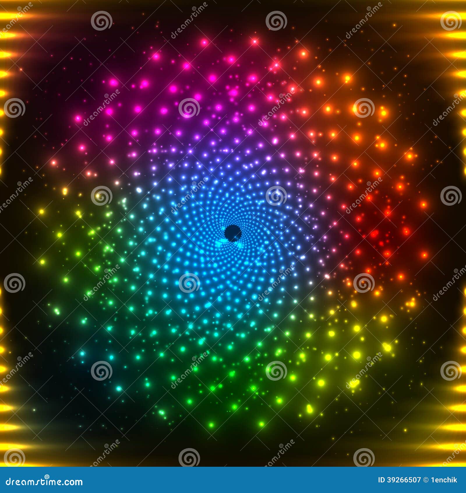 Abstract Rainbow Neon Vector Circle Stock Vector - Illustration of ...