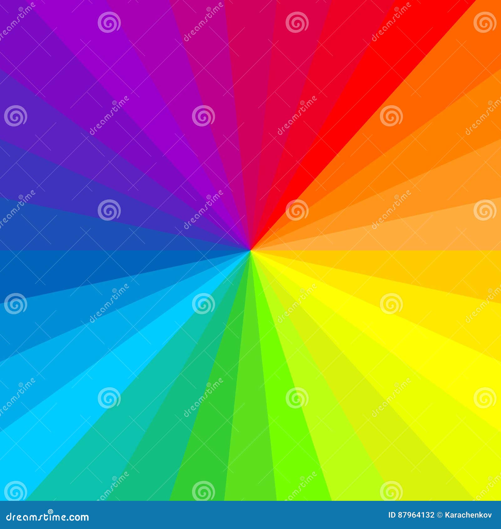 Abstract Rainbow Radial Background. Vector Stock Vector - Illustration ...