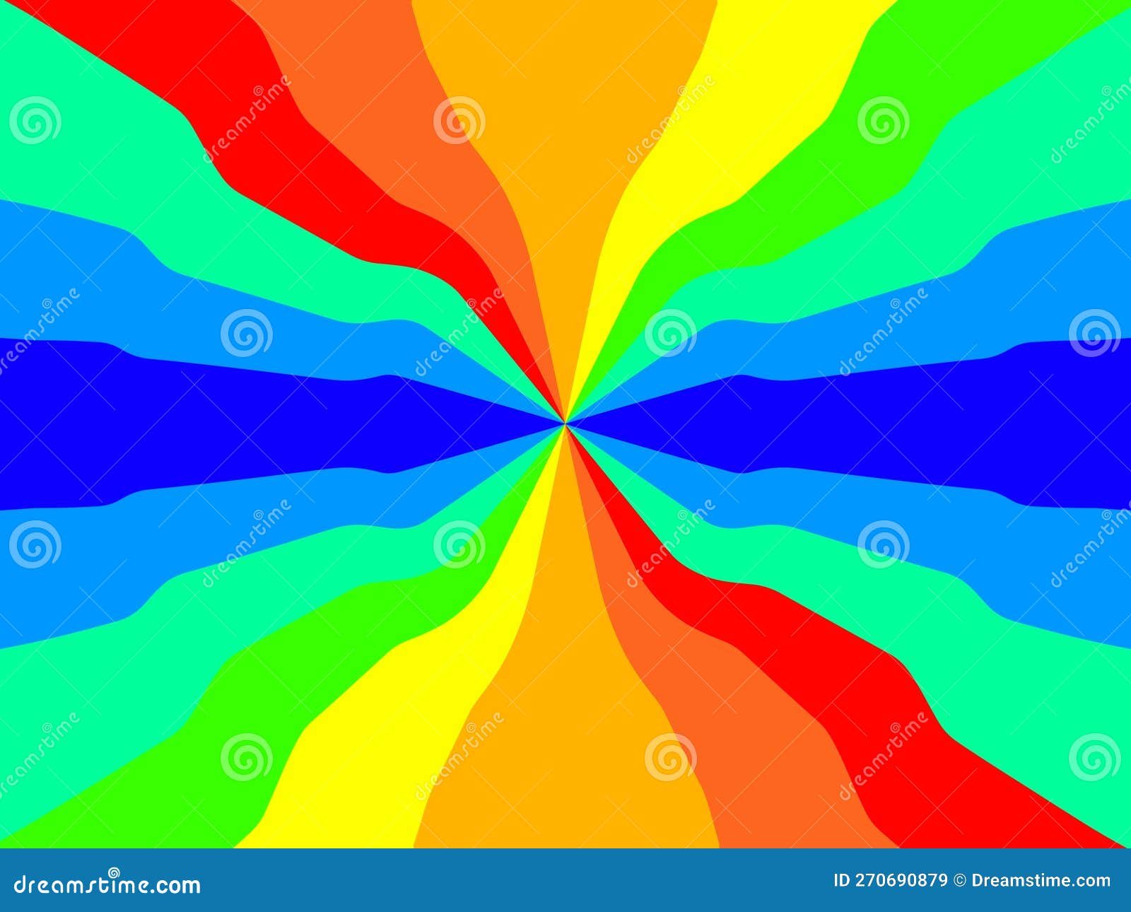 Abstract Rainbow Radial Stripe Background Stock Illustration ...