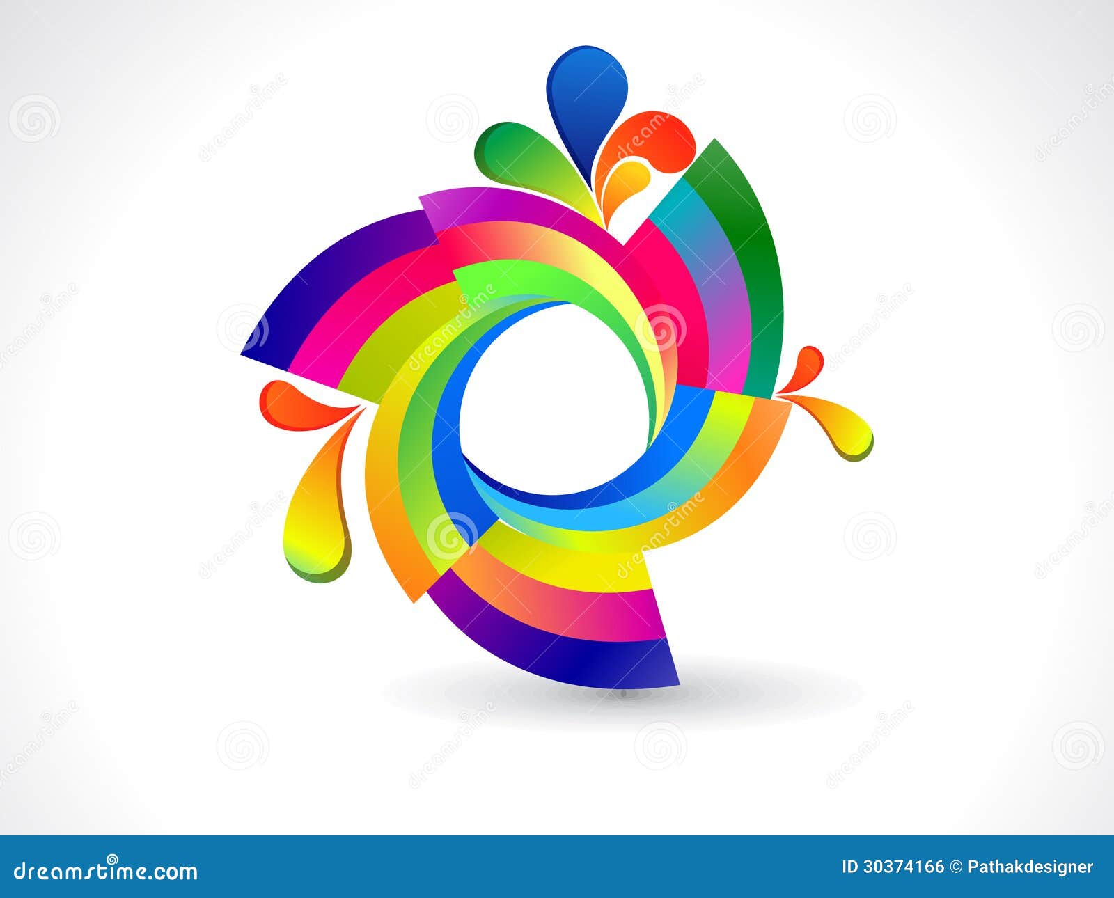 Abstract Rainbow Rounded Circle Stock Vector - Illustration of poster ...