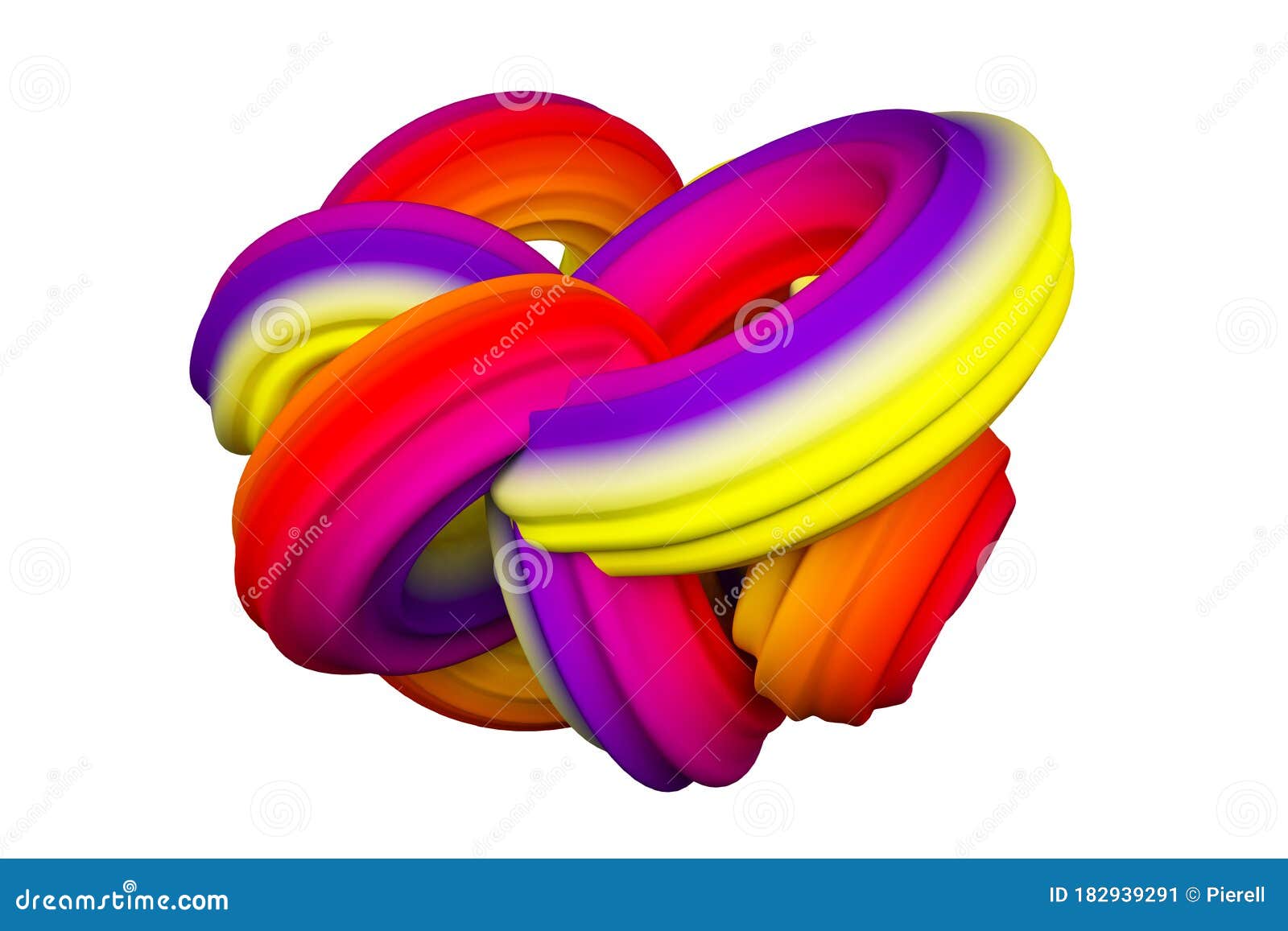 Abstract Rainbow Shape. 3d Illustration, 3d Rendering Stock ...