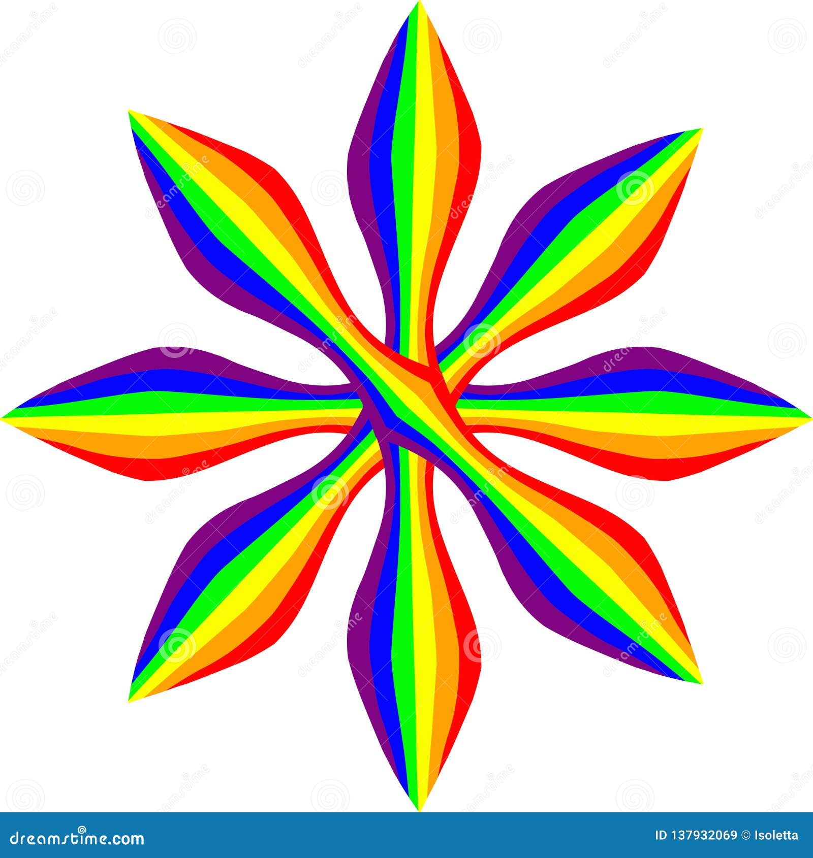 Abstract Rainbow Shape Pattern. Decorative Ornament Design Stock Vector ...